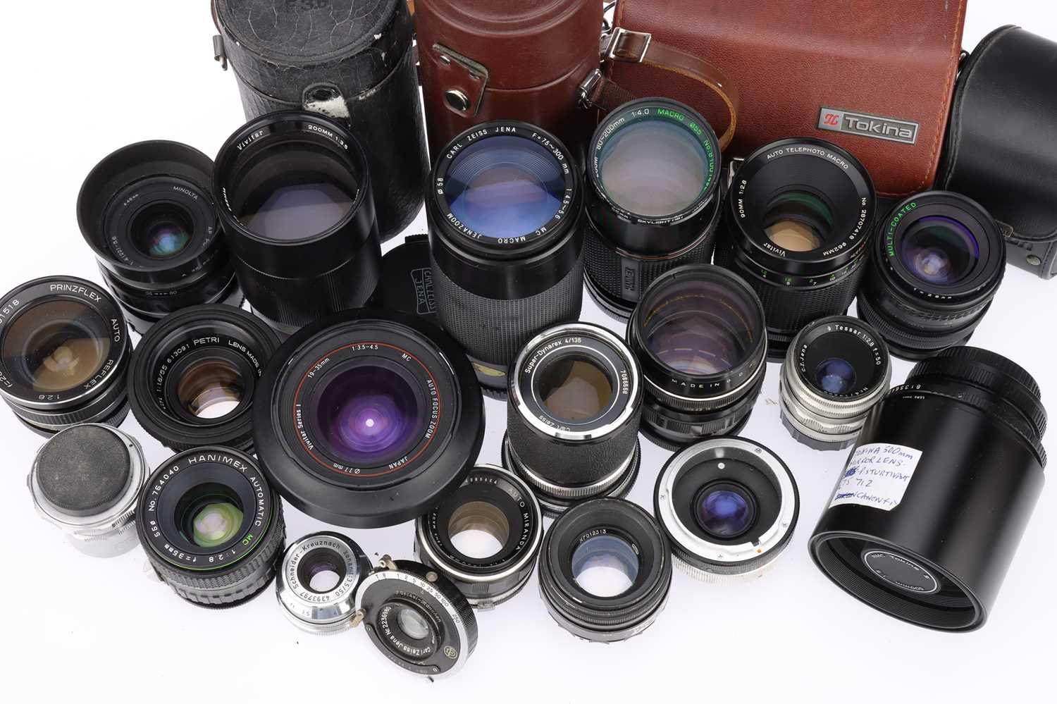 Lot 512 - A Mixed Selection of Camera Lenses,