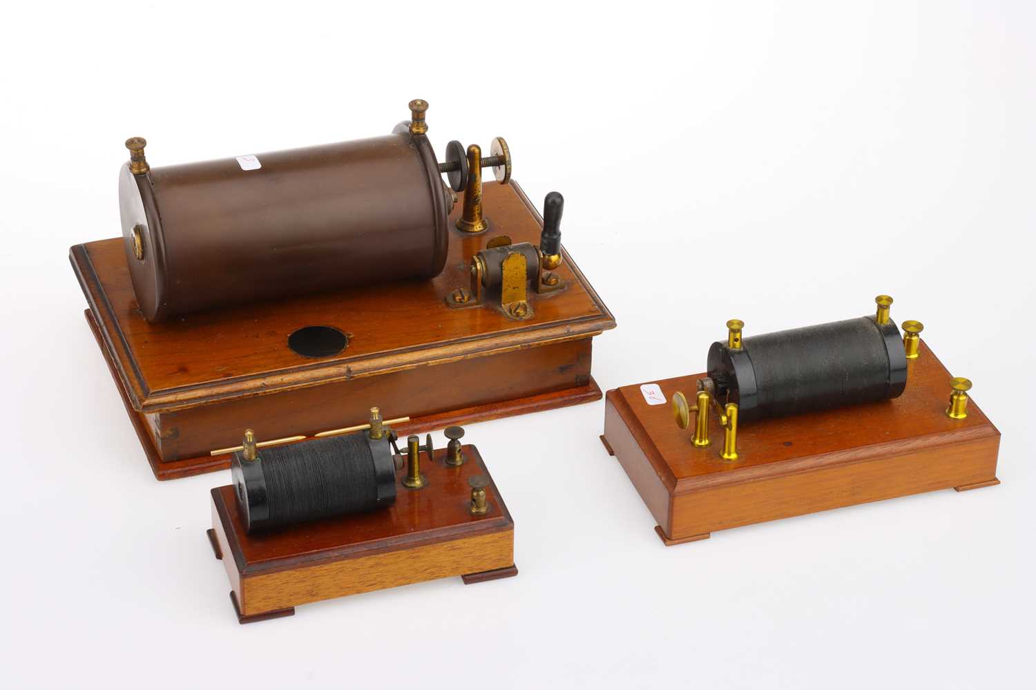 Lot 401 - A Collection of 3 Small Induction Coils,