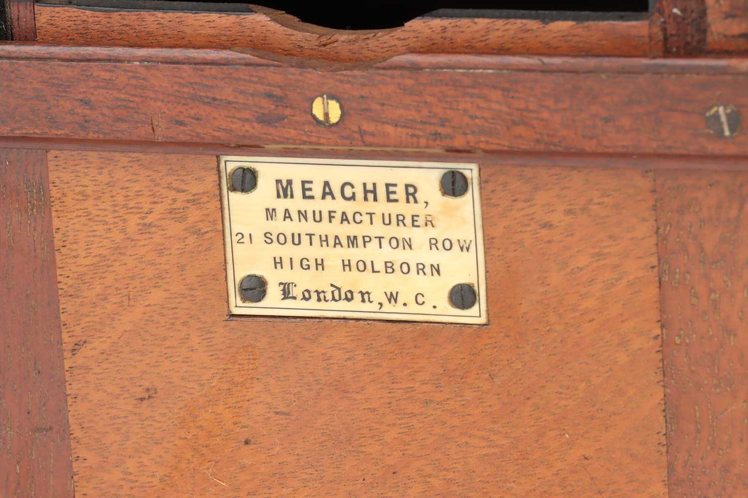 Lot 214 - A Meagher Quarter Plate Mahogany Tailboard