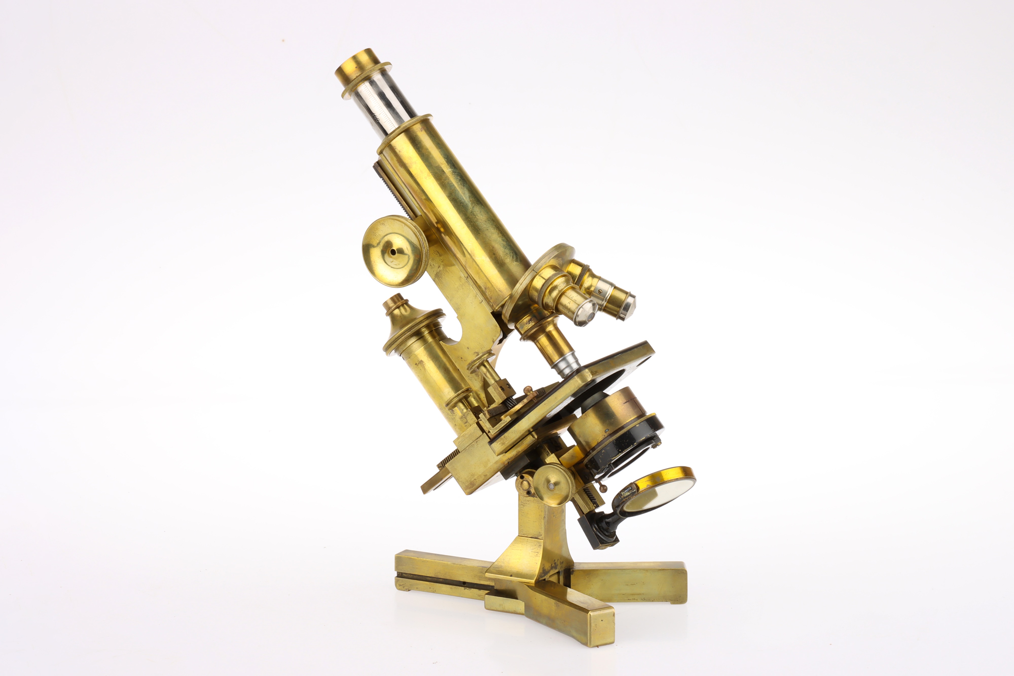 Lot 356 - A Folding Beck Microscope,