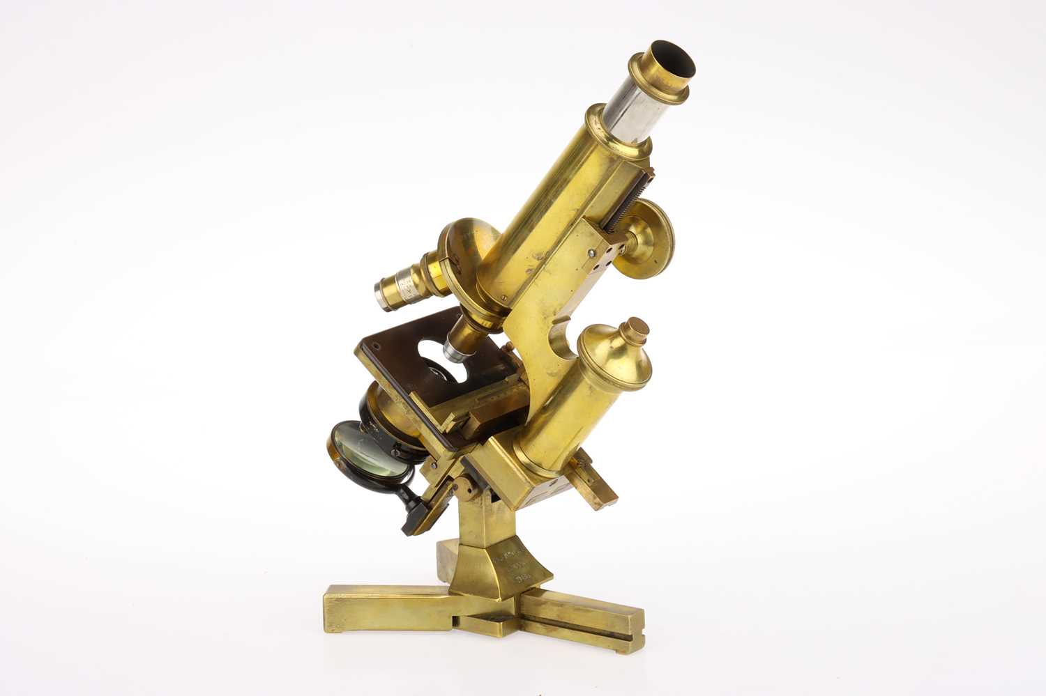 Lot 356 - A Folding Beck Microscope,