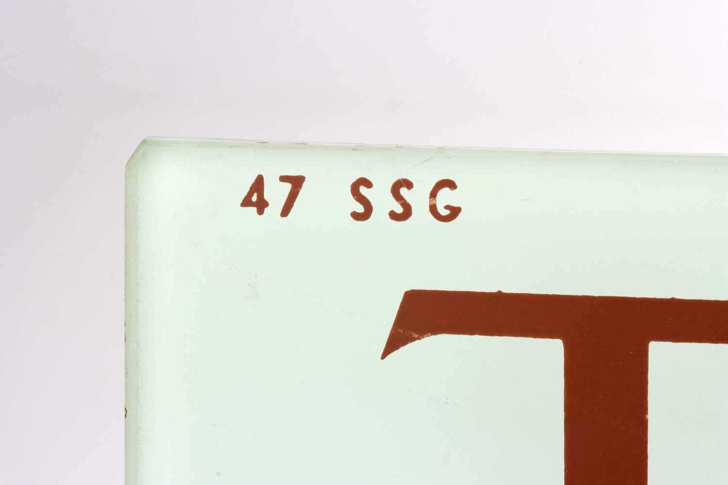 Lot 496 - An Original Glass Telephone Box Sign,