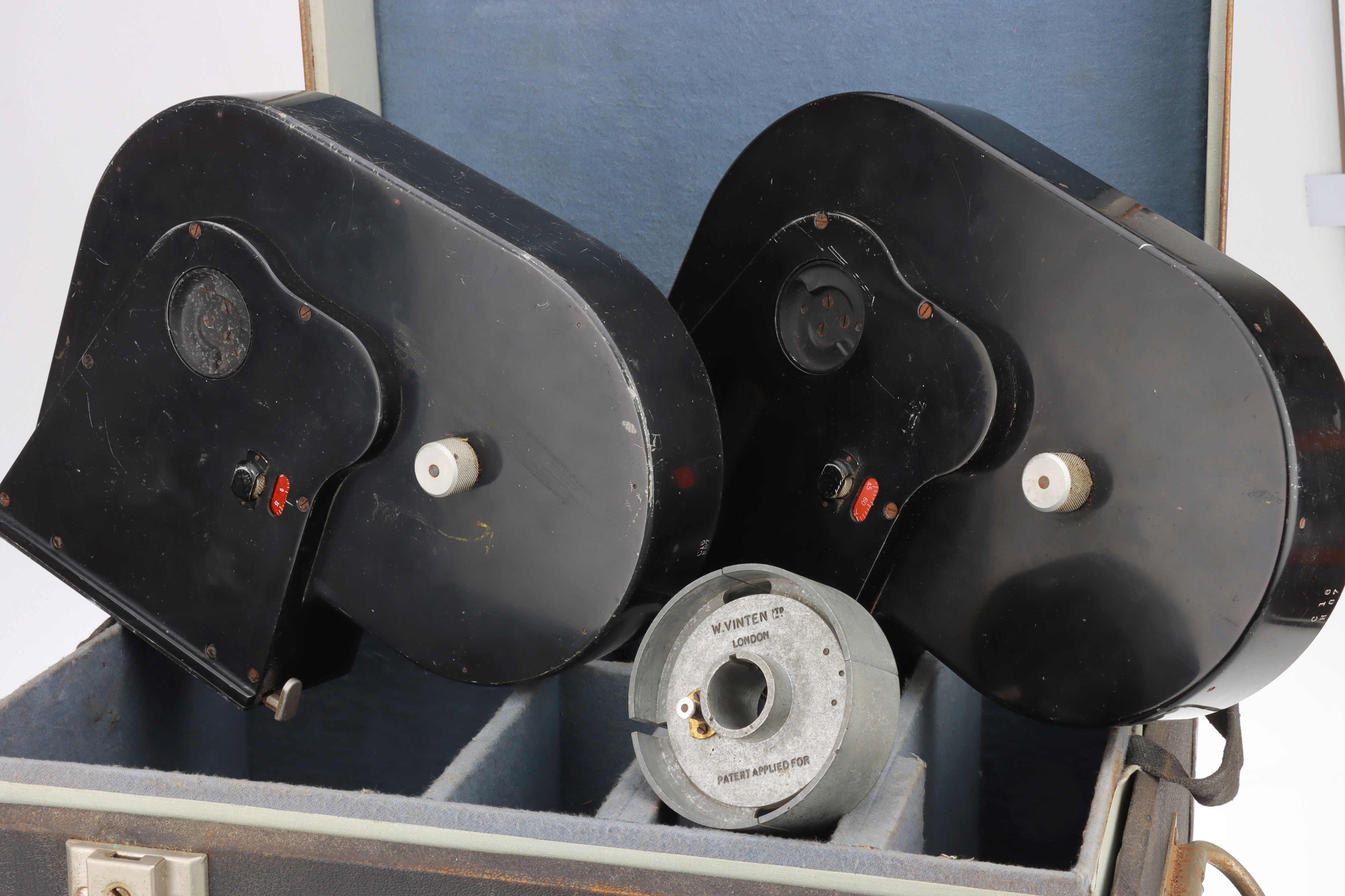 Lot 308 - Two Eclair Cameflex 16mm Magazines,