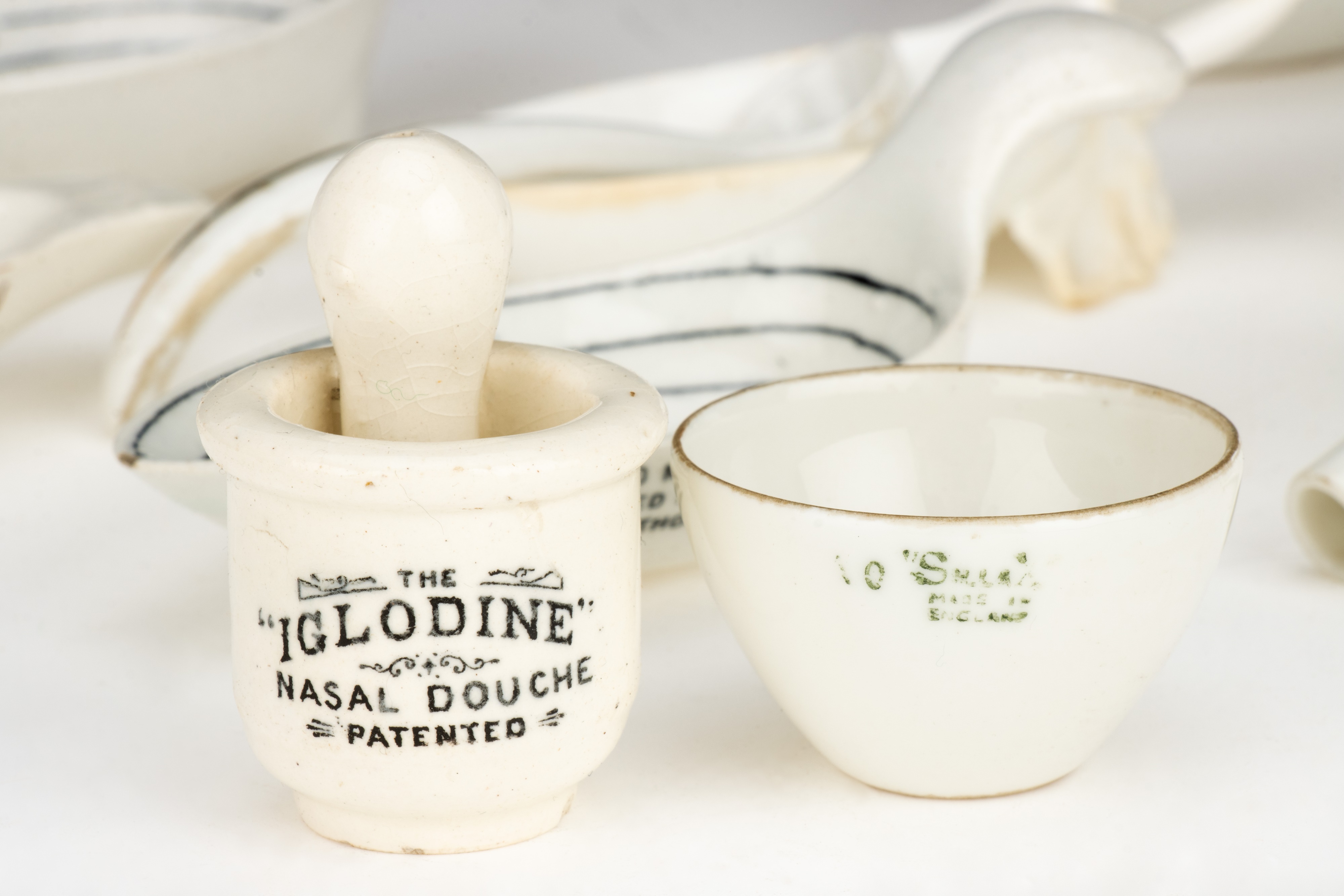 Lot 77 - A Group of Antique Ceramic Medical Items,