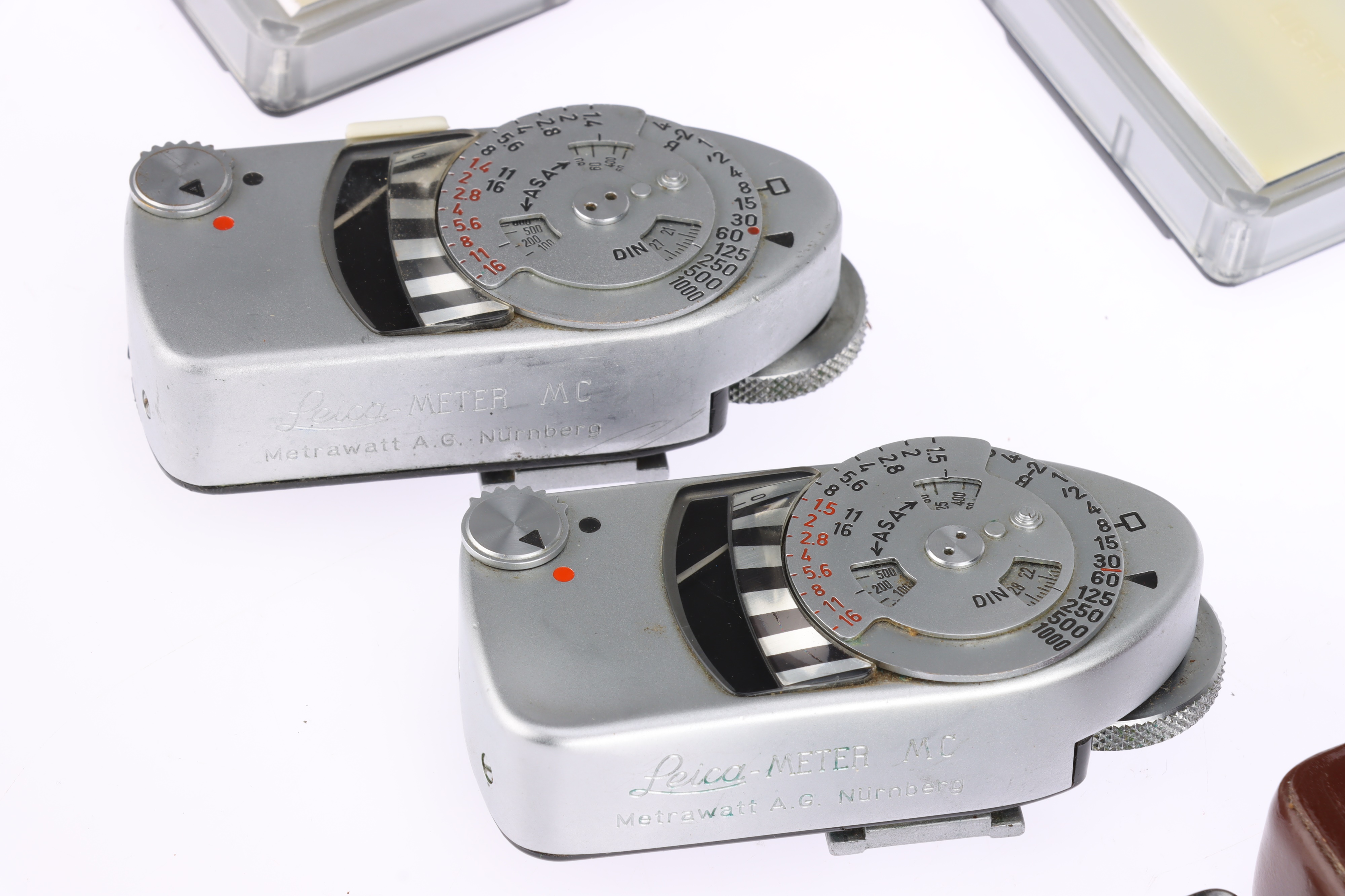 Lot 63 - Two Leitz Leica-Meter MC Light Meter Units,