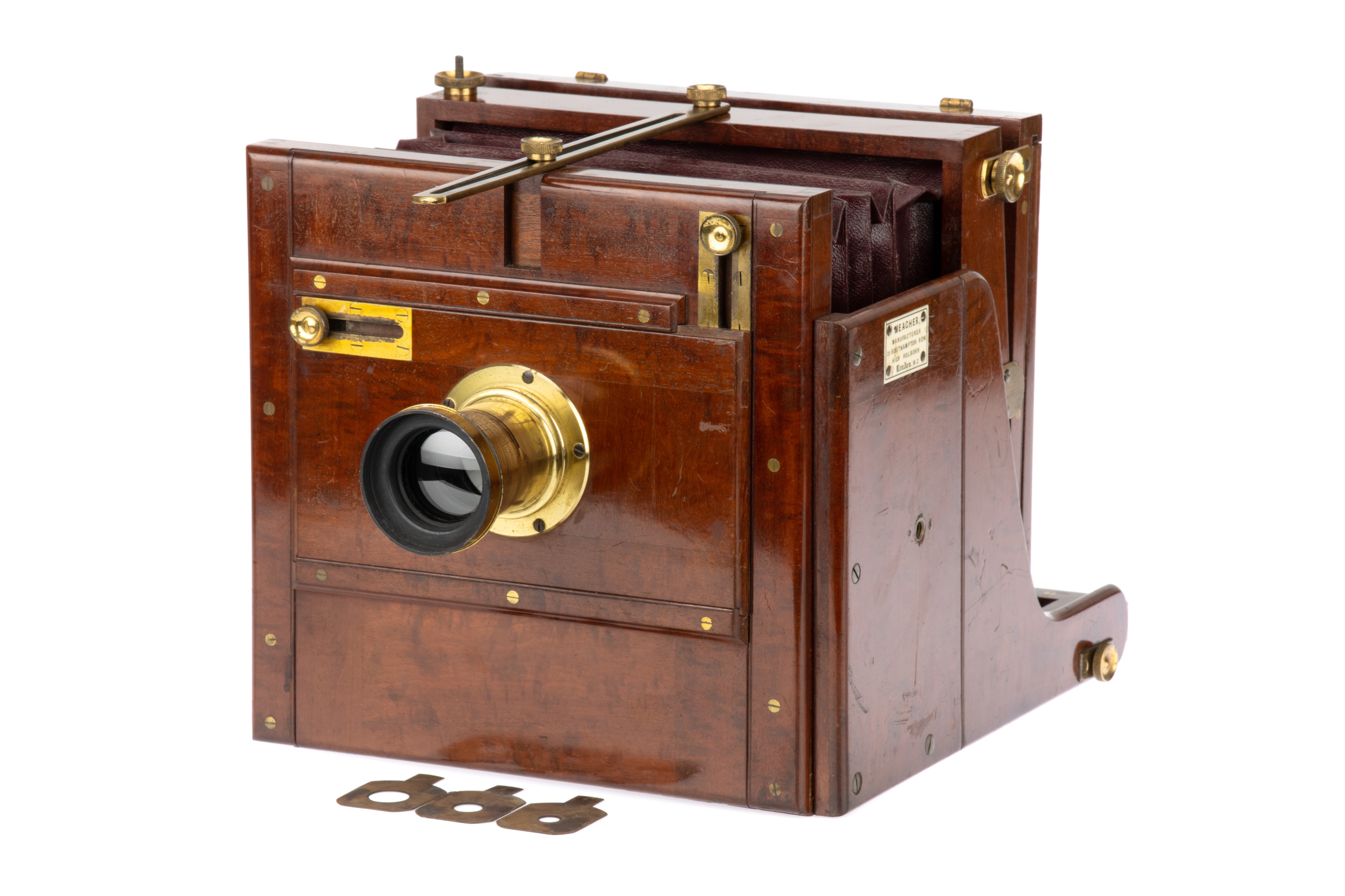 Lot 253 - A Meagher Whole Plate Mahogany & Brass