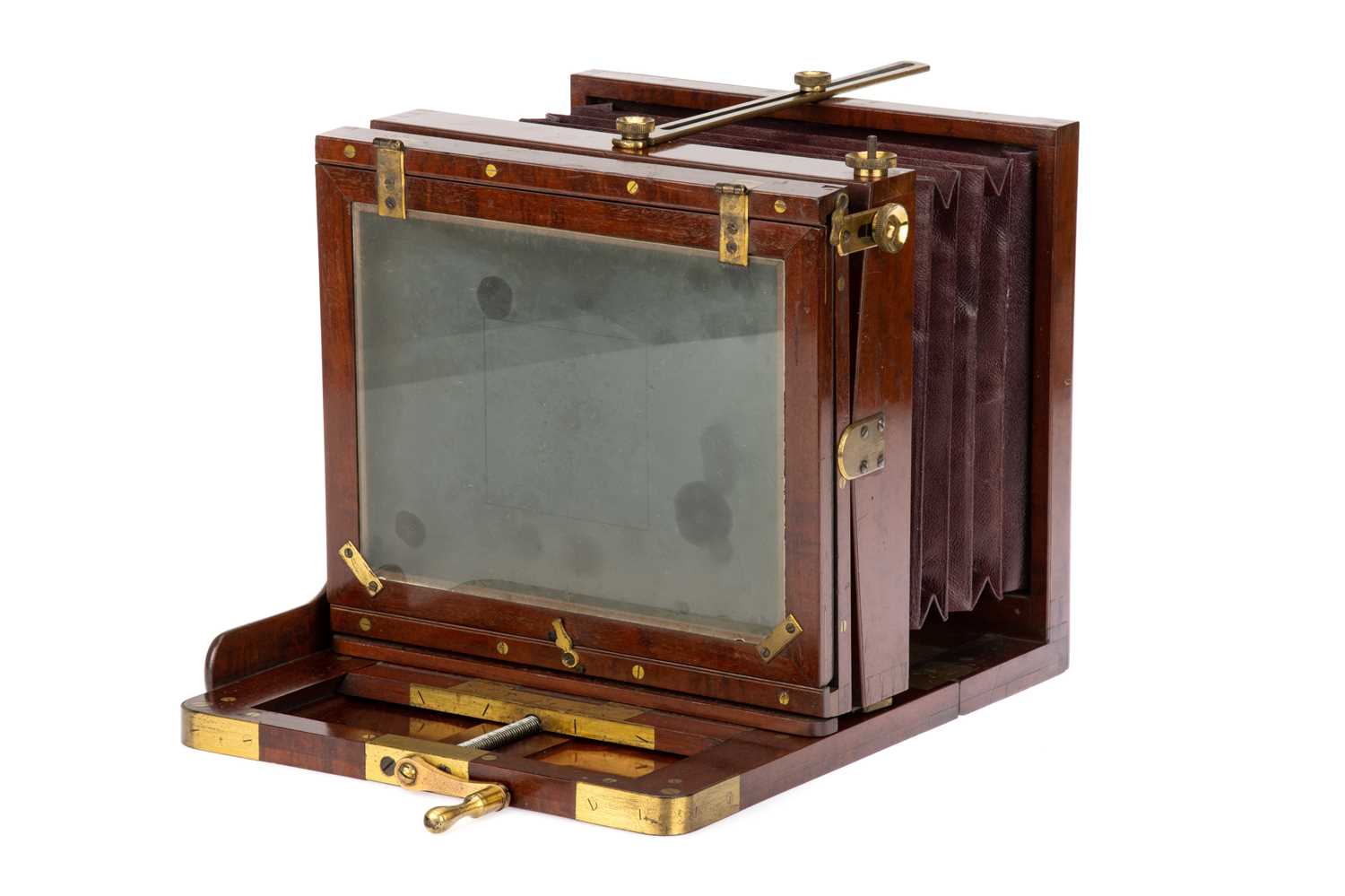 Lot 253 - A Meagher Whole Plate Mahogany & Brass