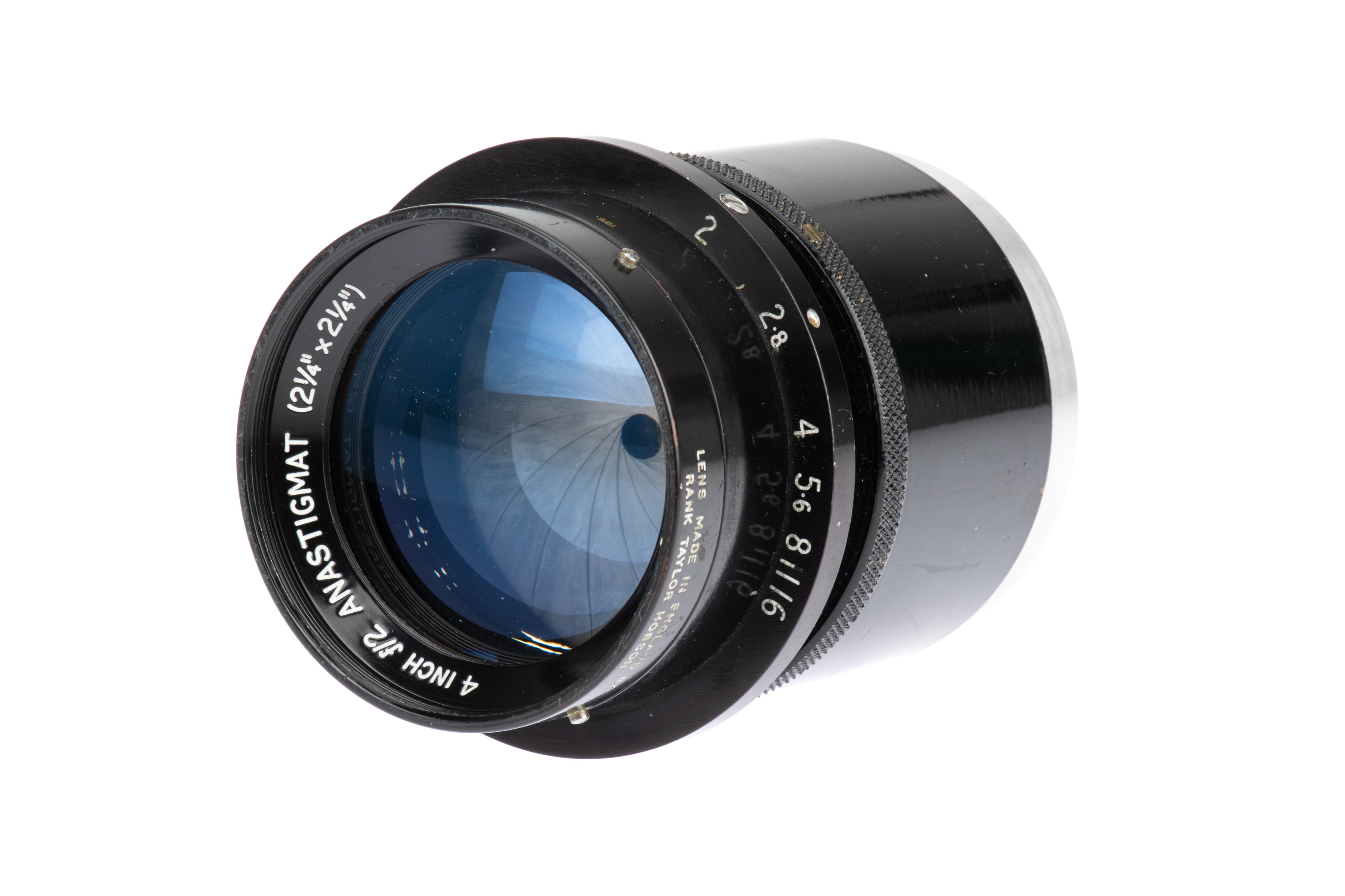 Lot 225 - A Taylor Hobson Anastigmat f/2 4" Lens,