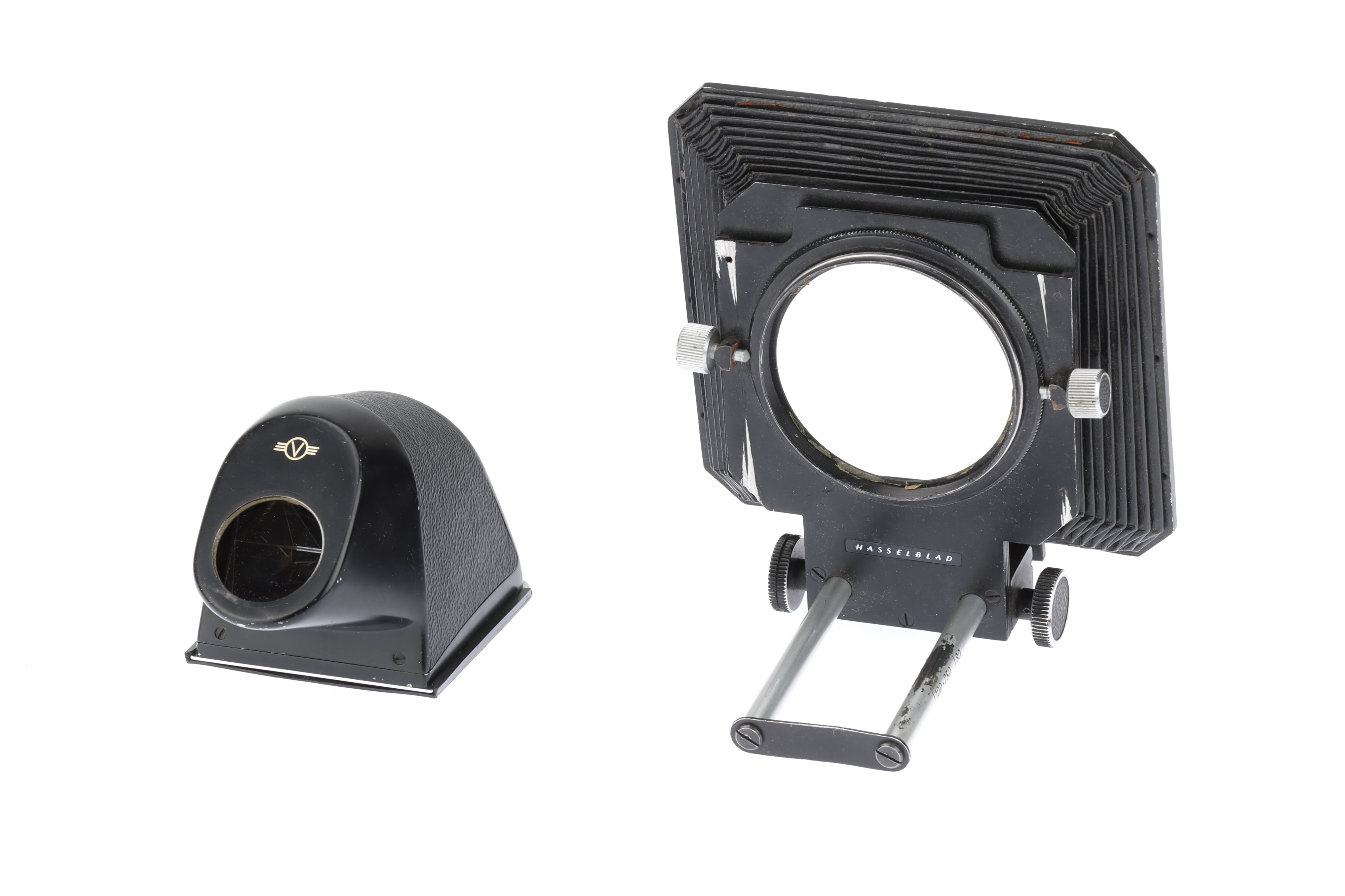 Lot 193 - A Hasselblad Bellows Lens Hood and Eye Level