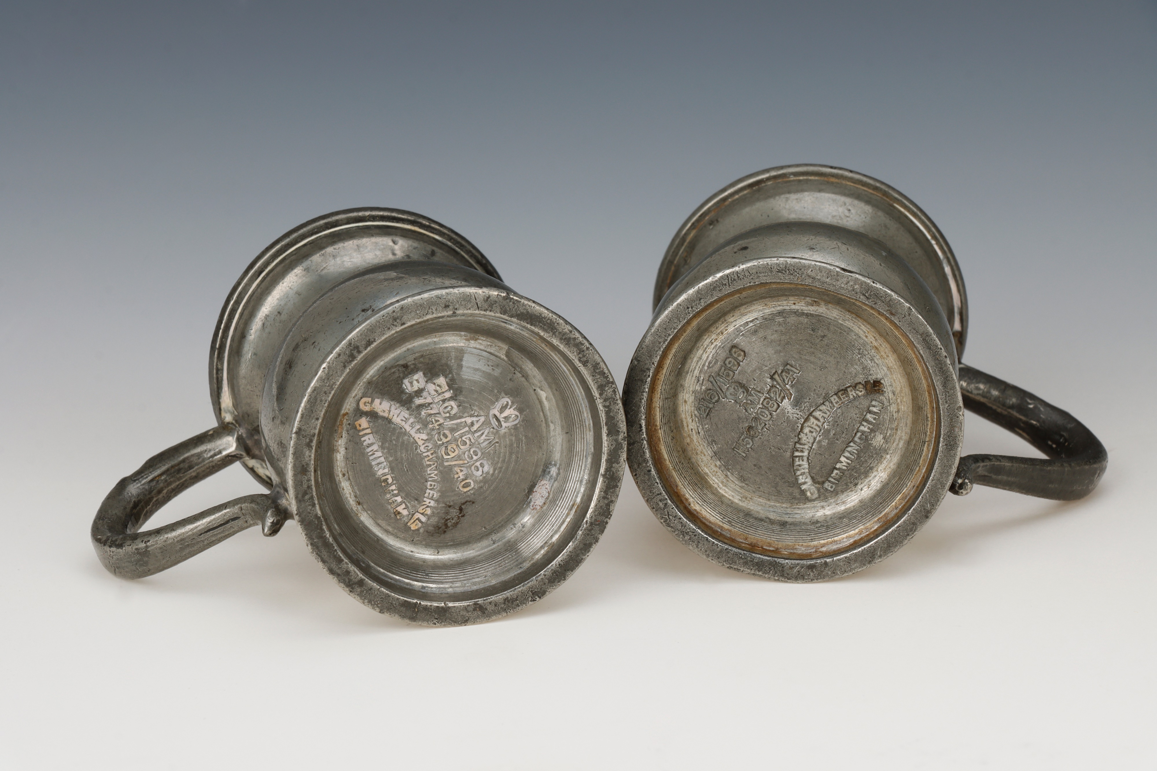 Lot 151 - 2 Pewter Air Ministry Quarter Gill Spirit