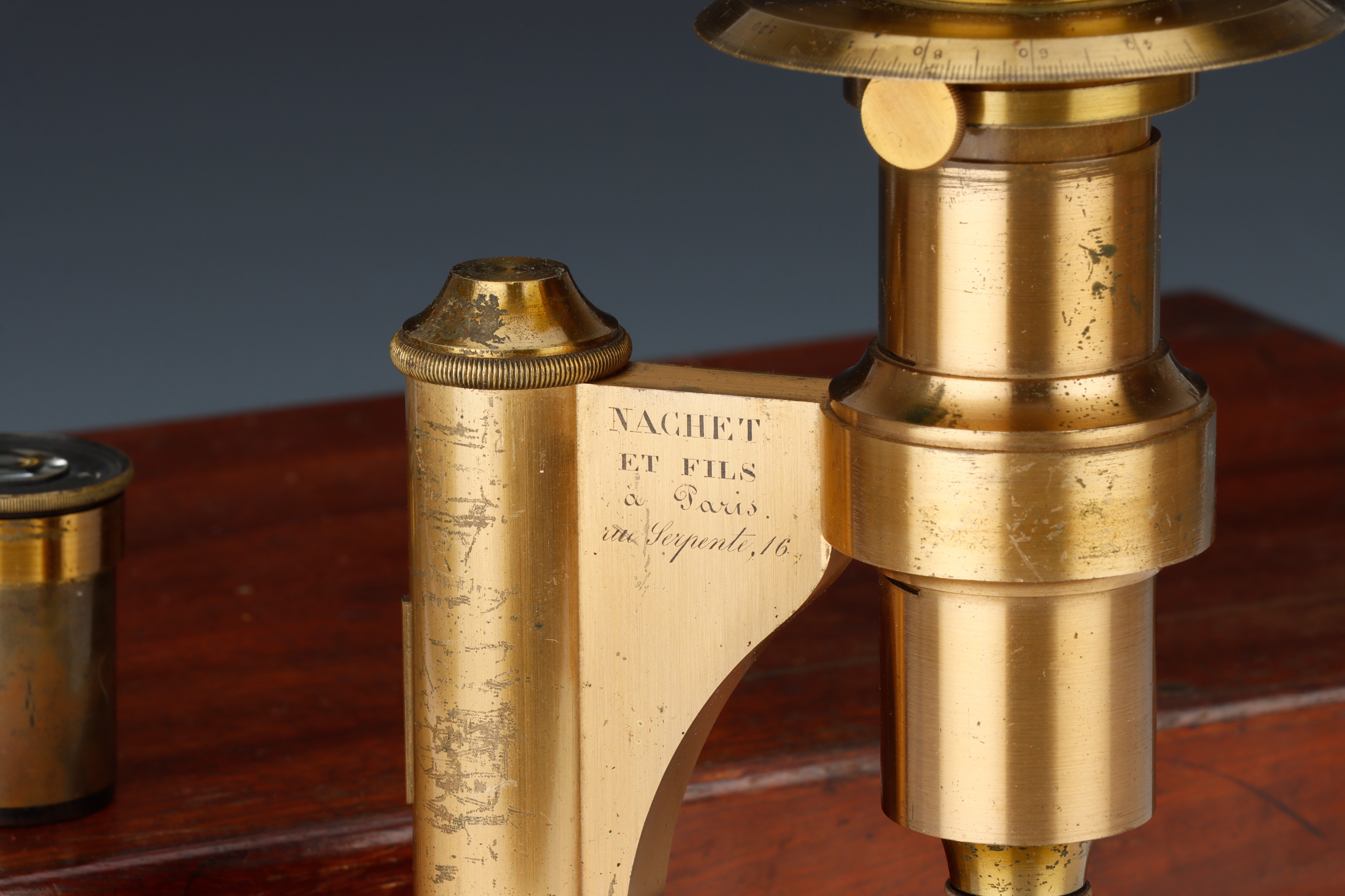 Lot 105 - A French Drum Microscope By Nachet,