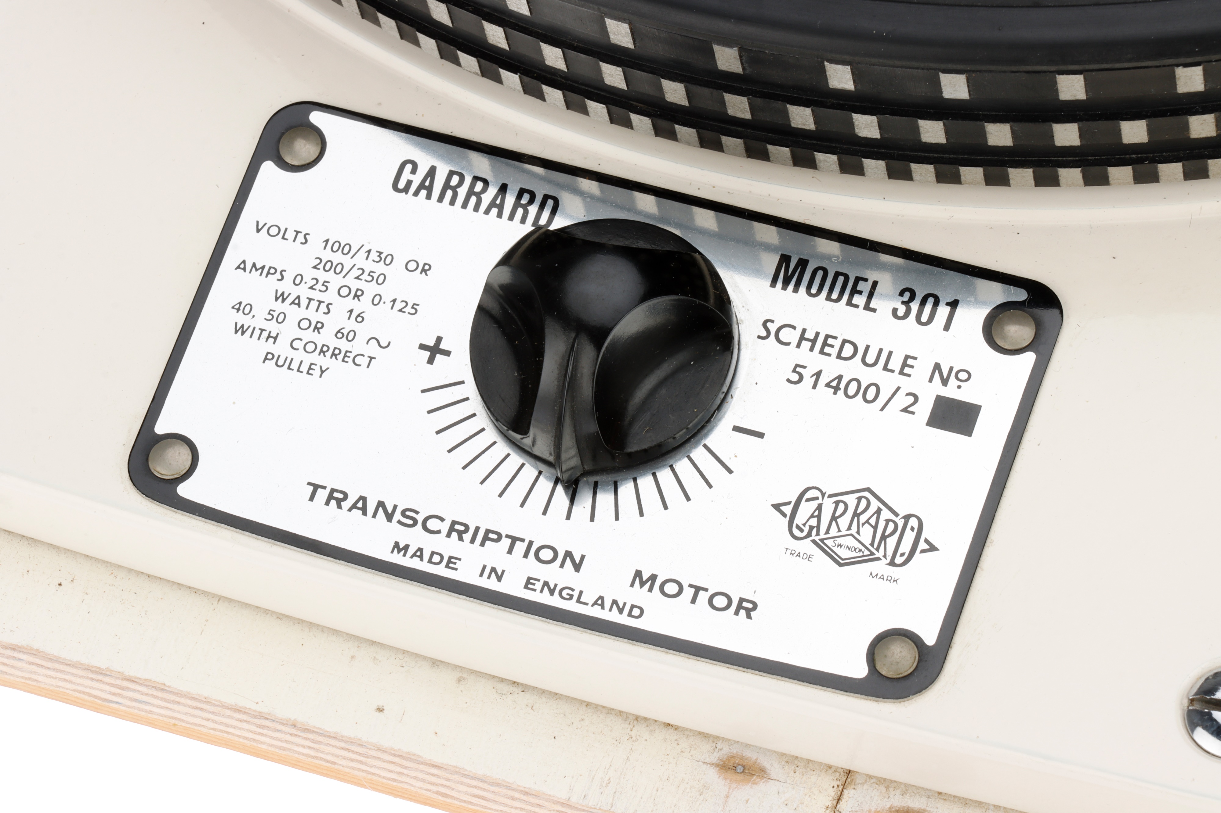 Lot 24 - A Garrard Model 301 Transcription Motor