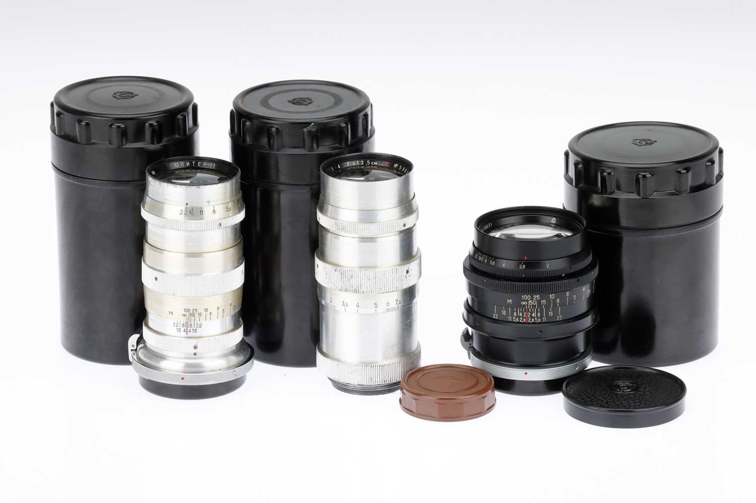 Lot 413 - Three Soviet Era Jupiter Rangefinder Camera