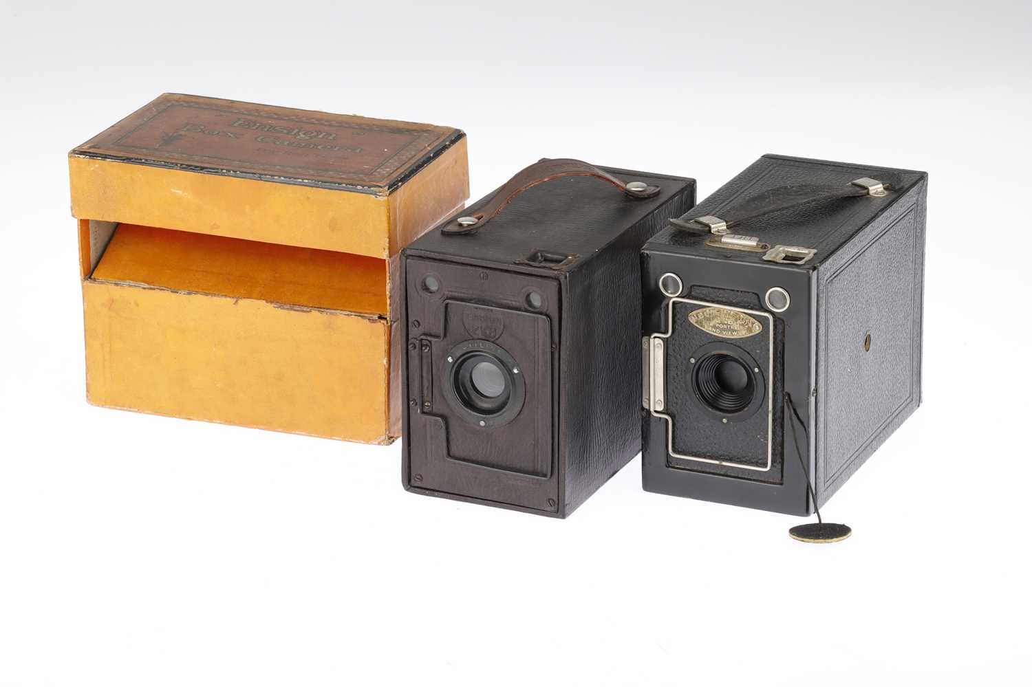 Lot 337 - Two Box Cameras by Ensign,