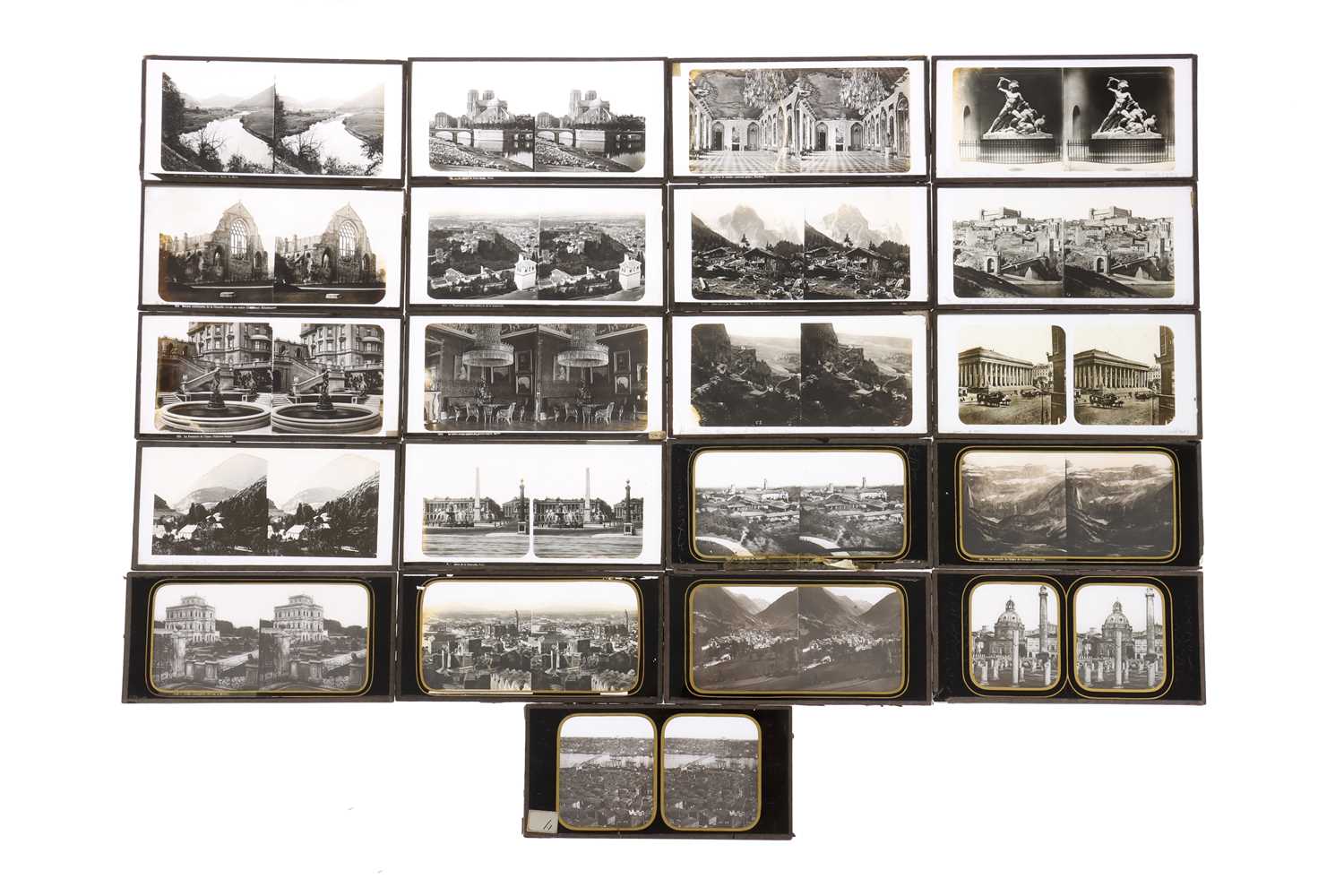 Lot 107 - Large Collection of Glass Stereo Diapositive