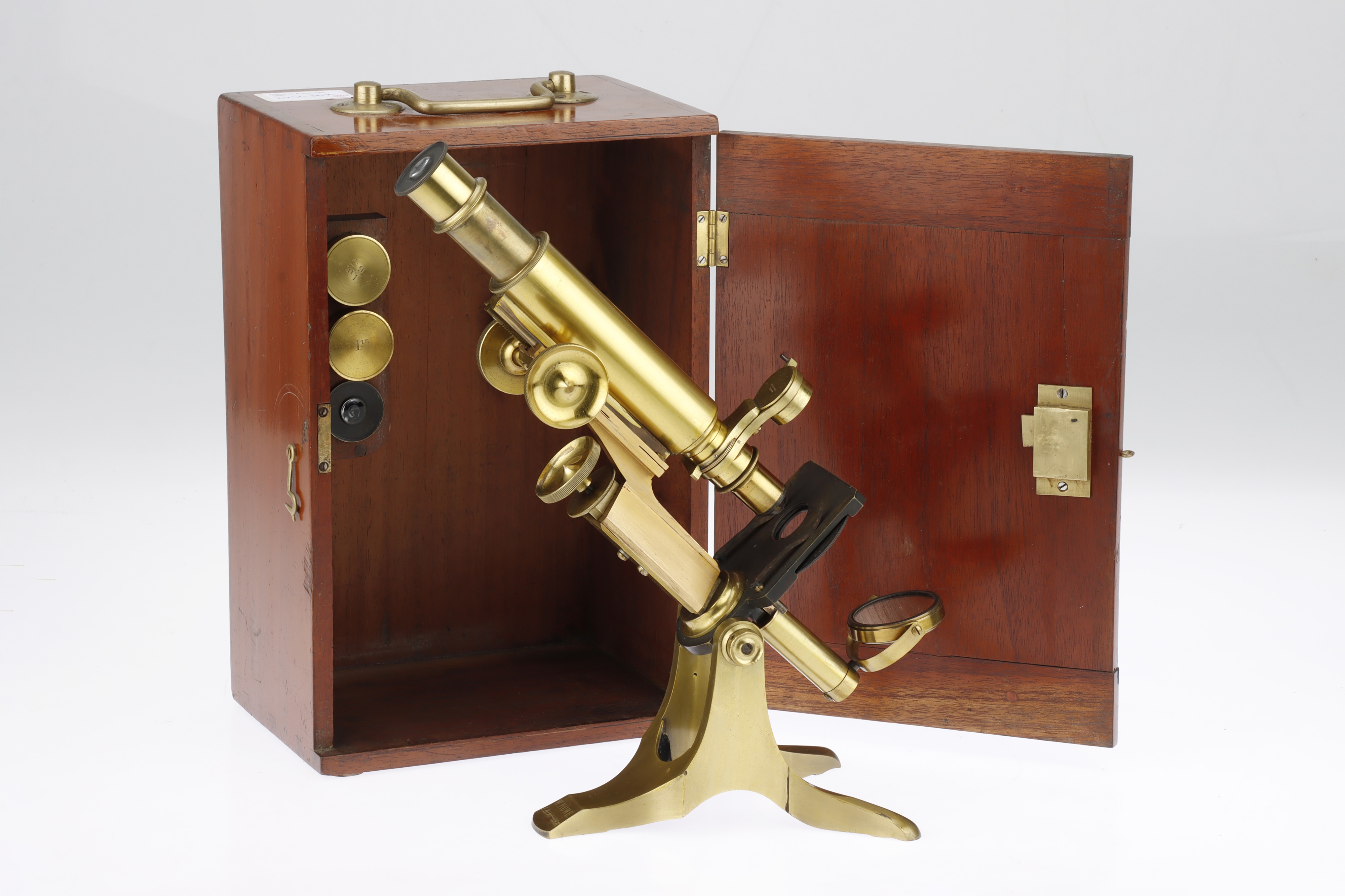 Lot 730 - Scottish Compound Victorian Microscope,