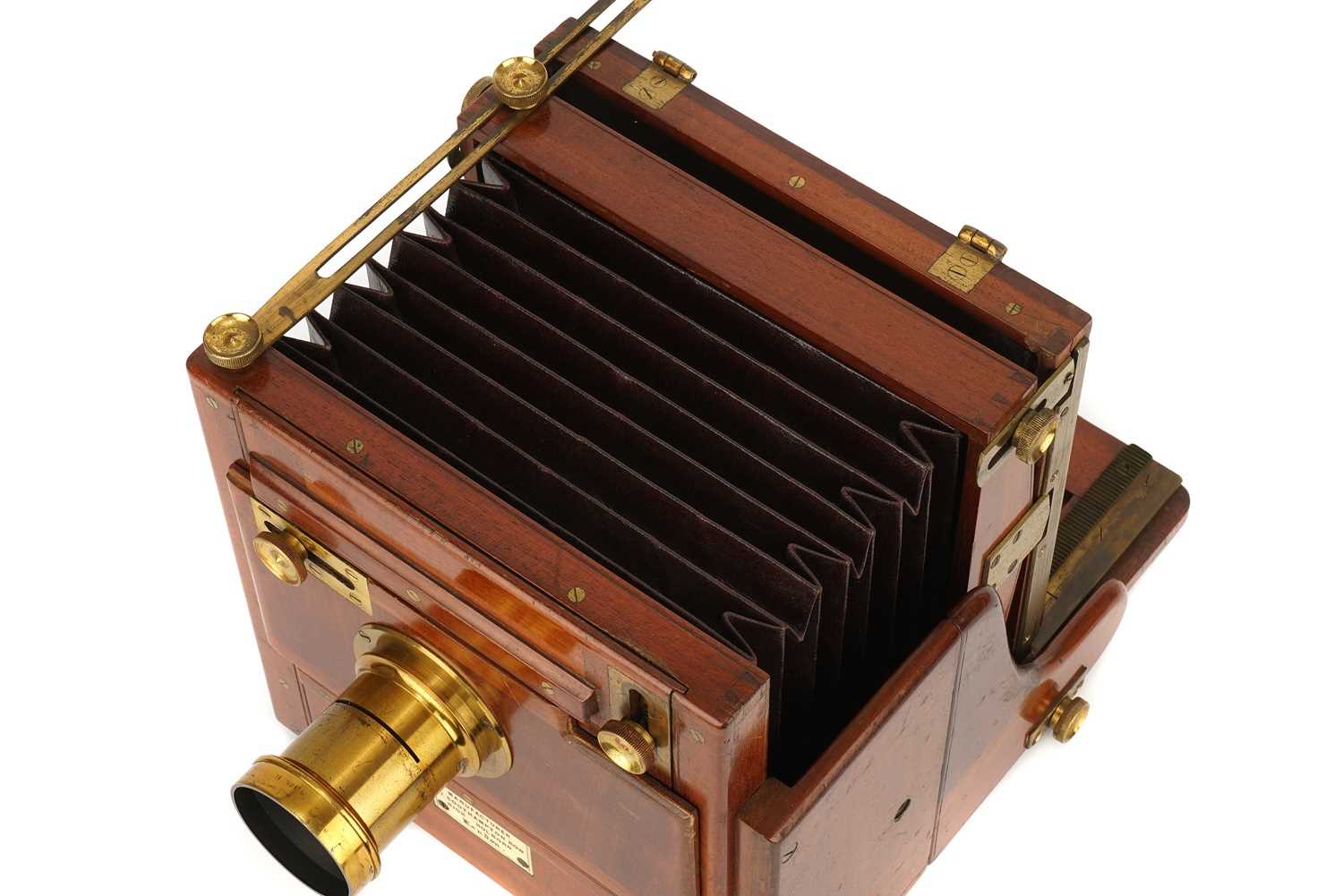 Lot 425 - A Meagher Half Plate Mahogany Tailboard