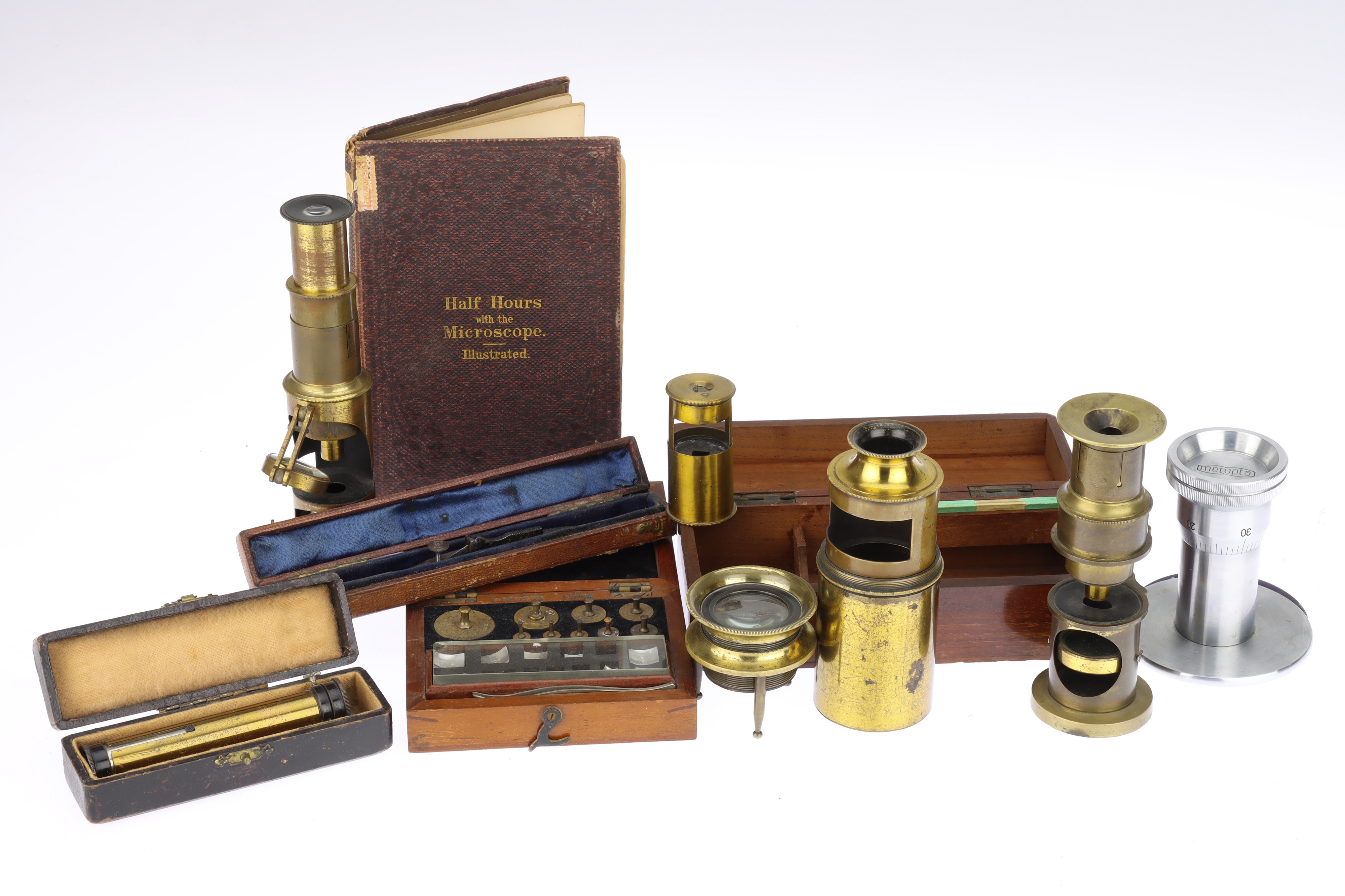 Lot 724 - Collection of Microscopes and parts,