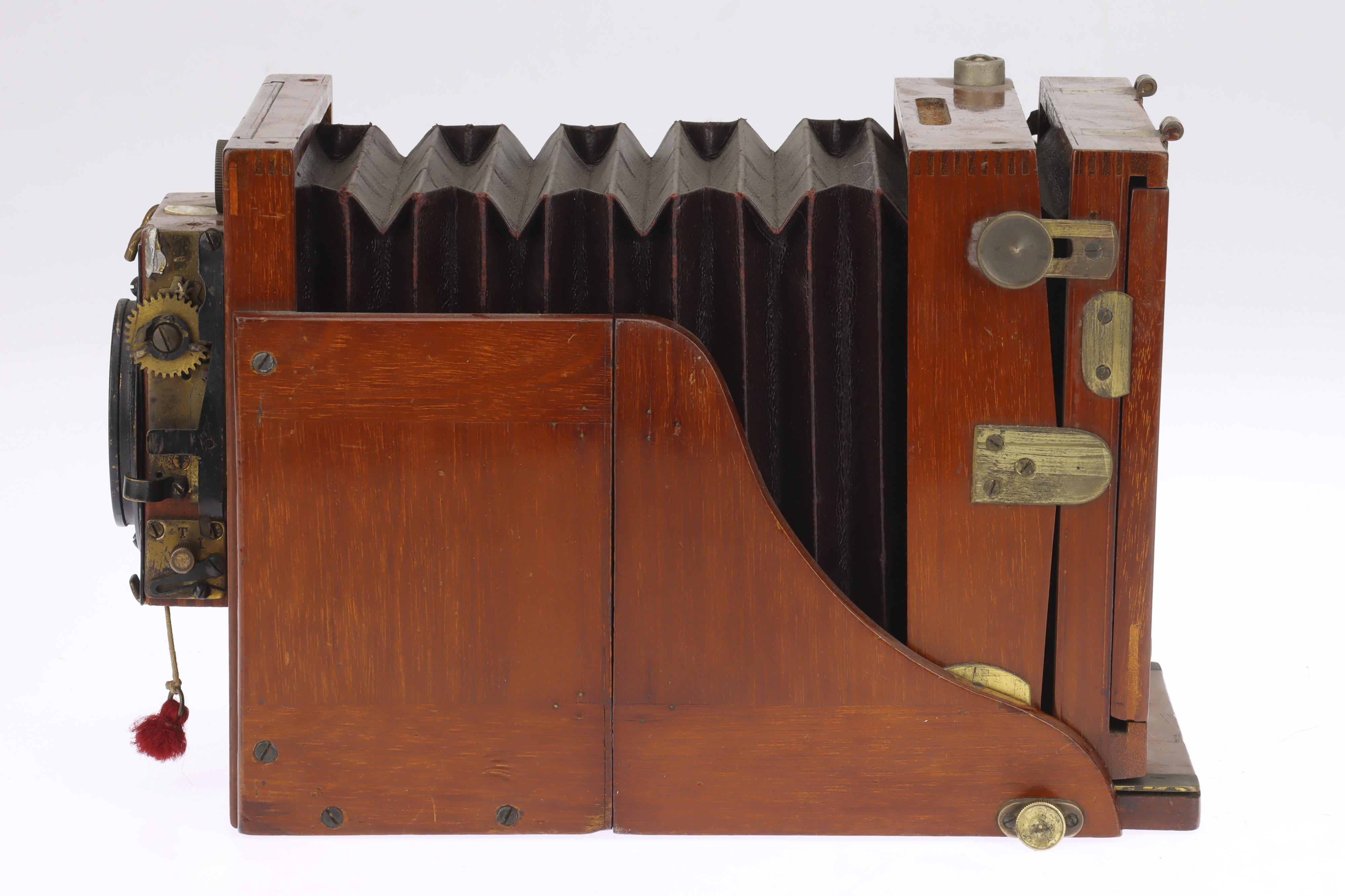 Lot 314 - A Square Plate Tailboard Mahogany & Brass