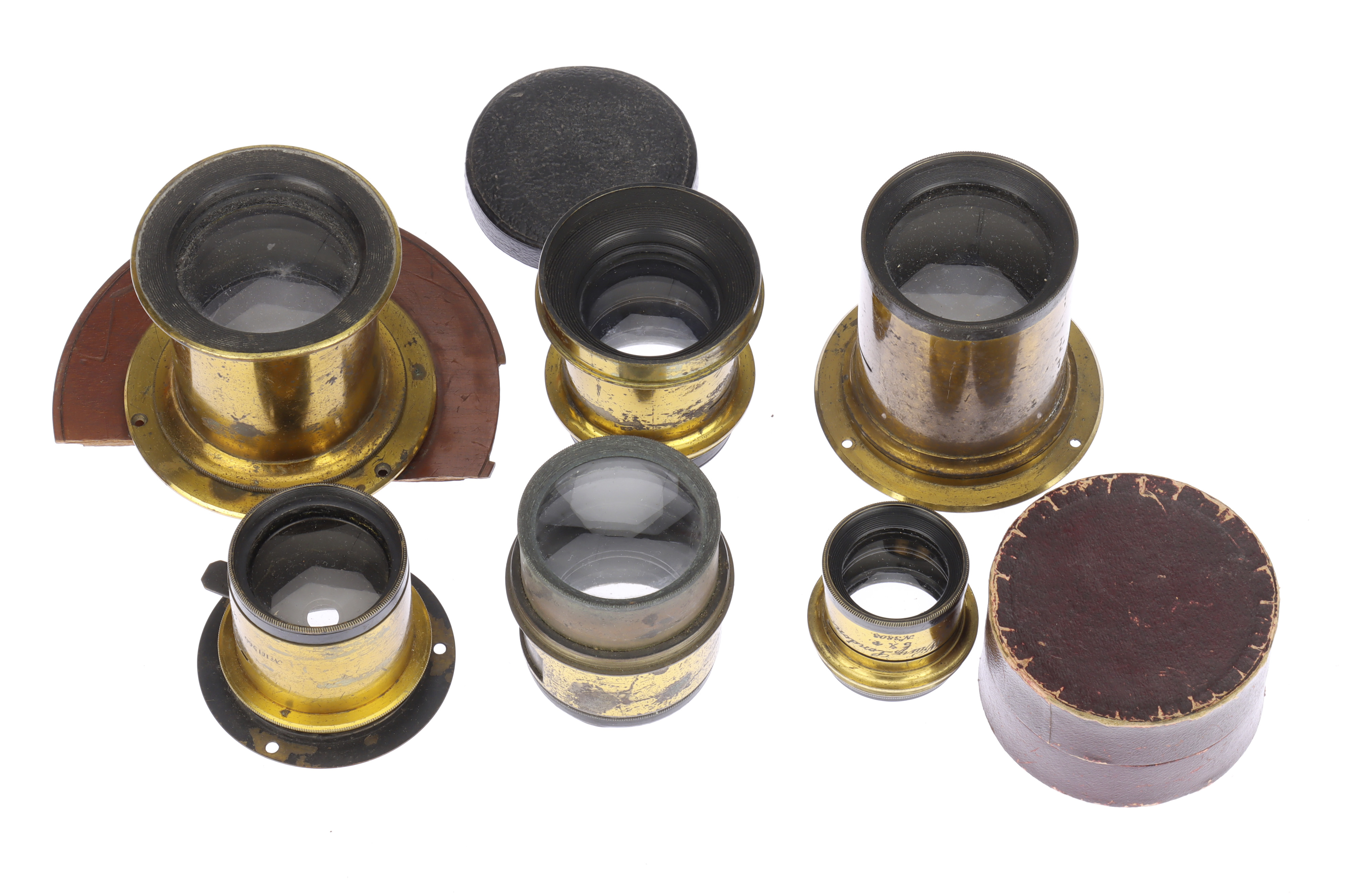 Lot 331 - A Small Selection of Brass Lenses,