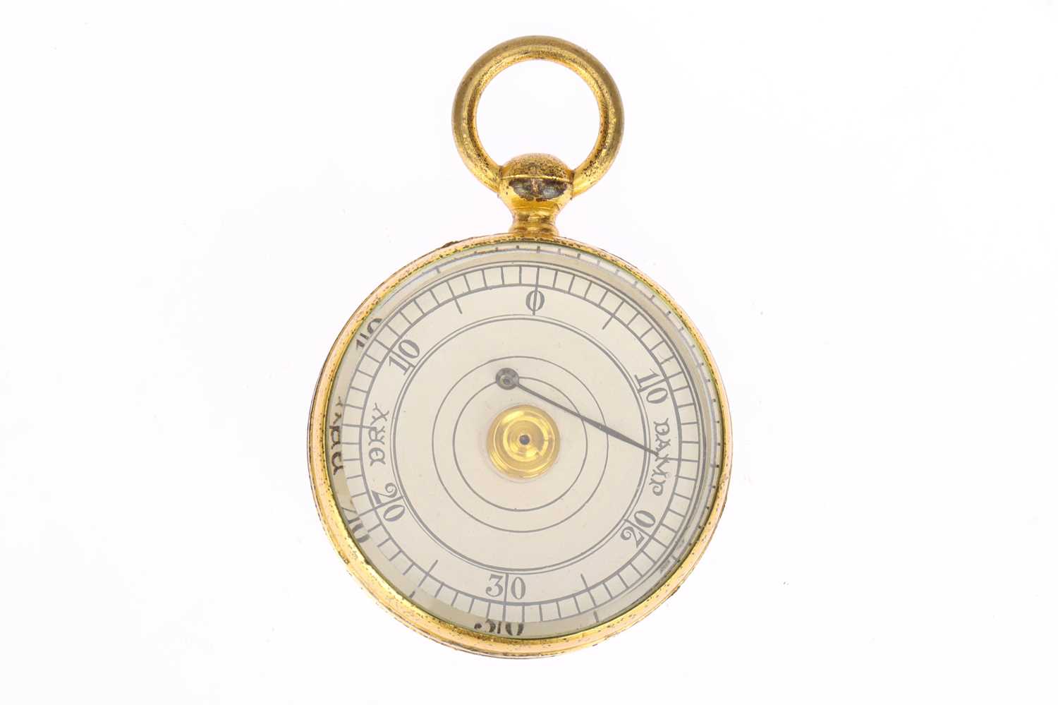 Lot 564 - Gilt Brass Pocket Hygrometer,