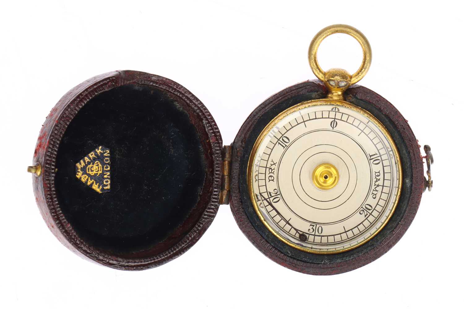 Lot 564 - Gilt Brass Pocket Hygrometer,