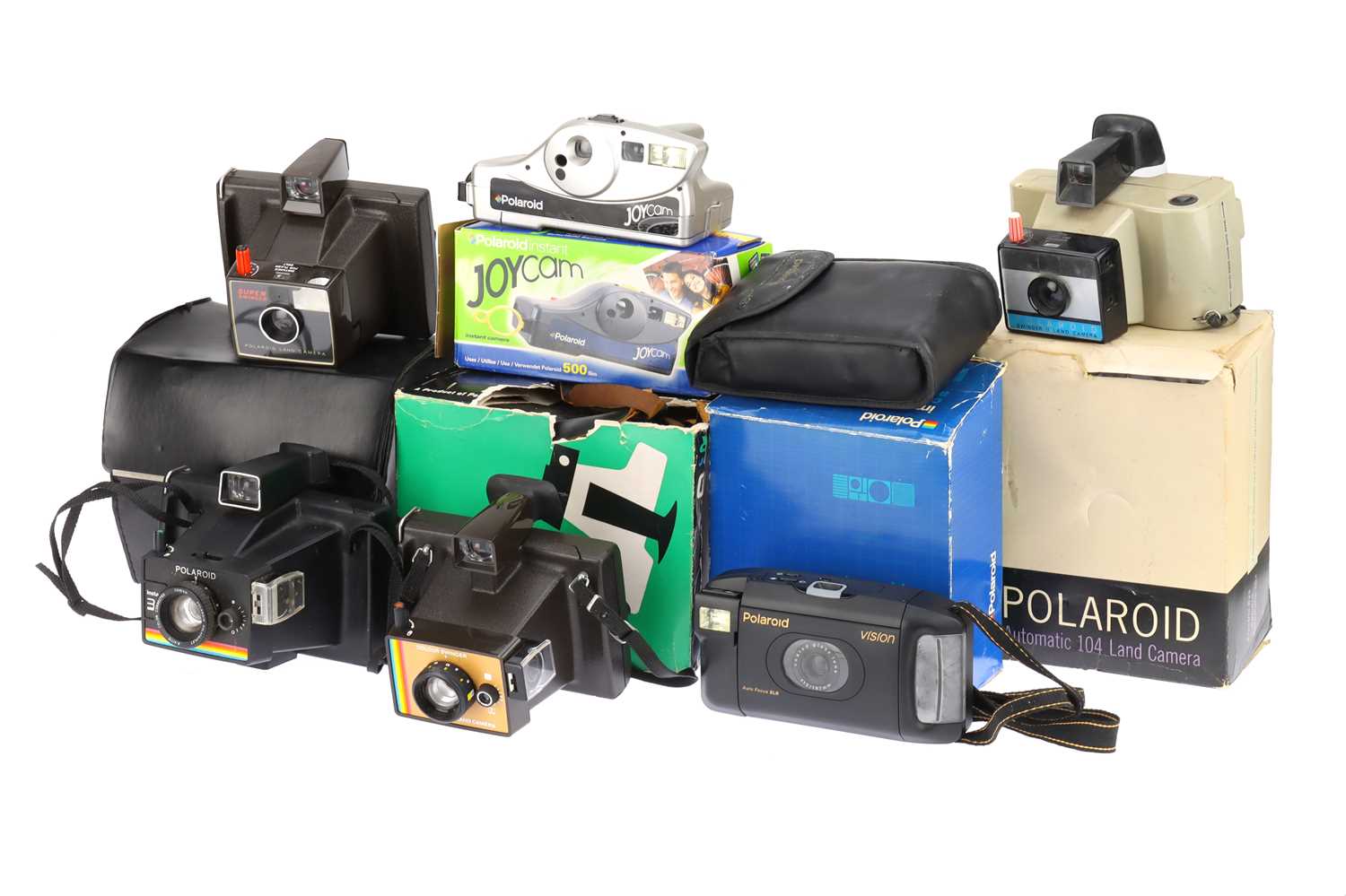 Lot 225 - A Mixed Selection of Polaroid Cameras,