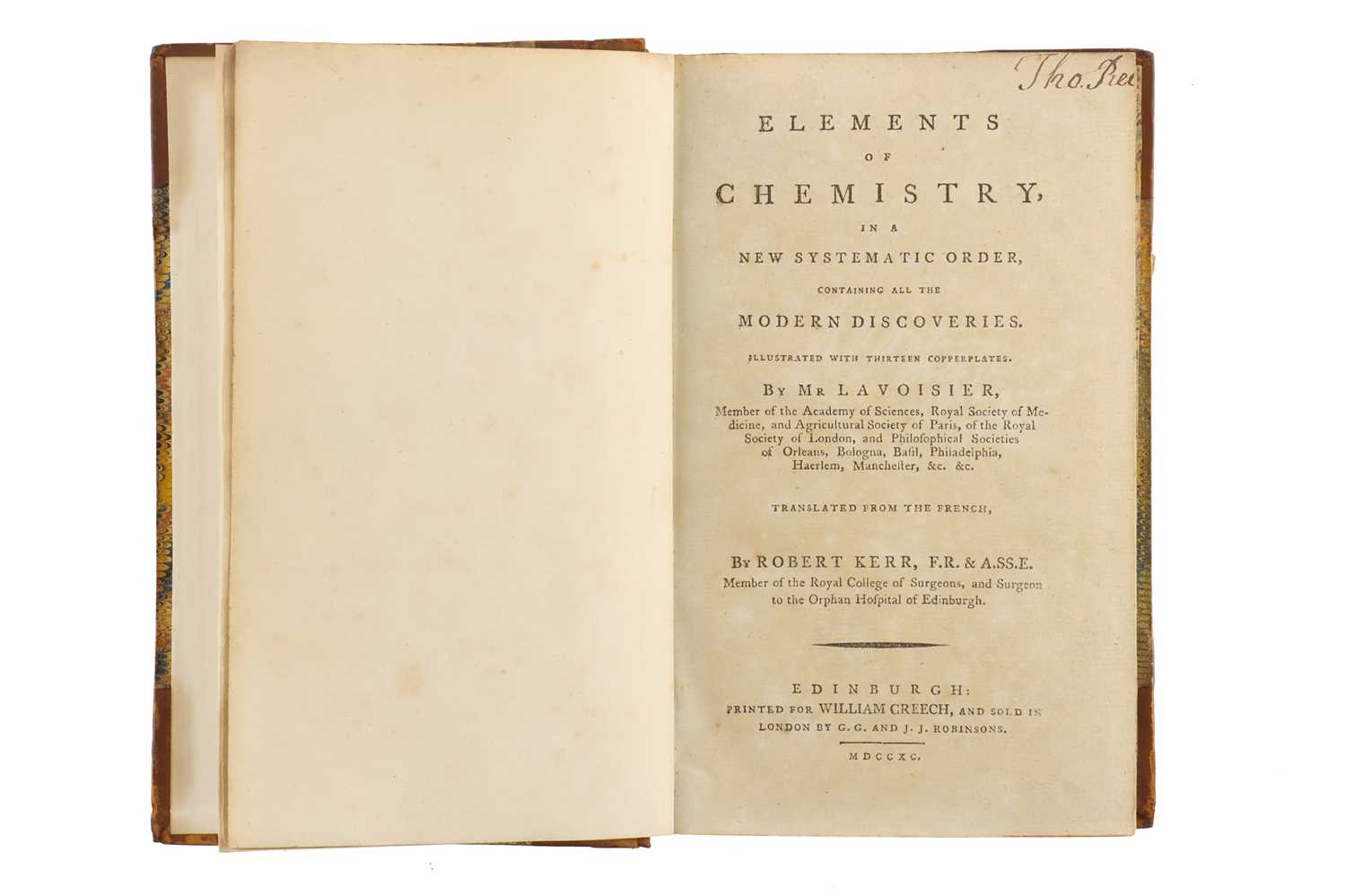Lot 236 - Lavoisier, Antoine Laurent, Elements of
