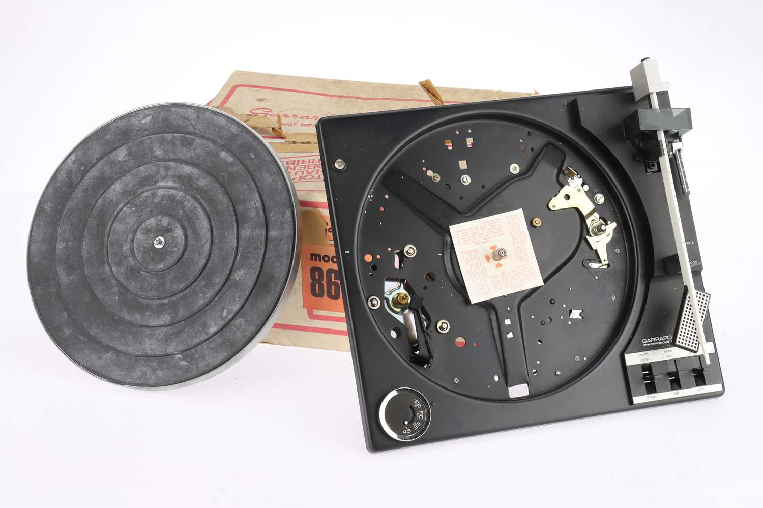 Lot 458 - A Garrard 86SB Record Player Turntable,