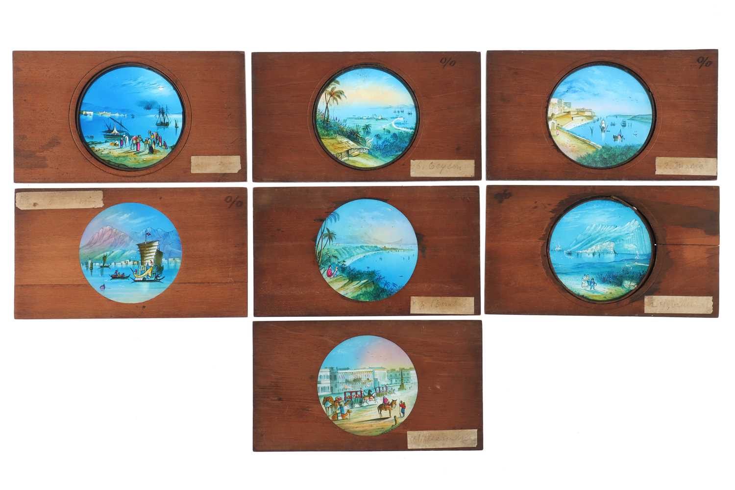 Lot 220 - Hand Painted Magic Lantern Slides of Ceylon