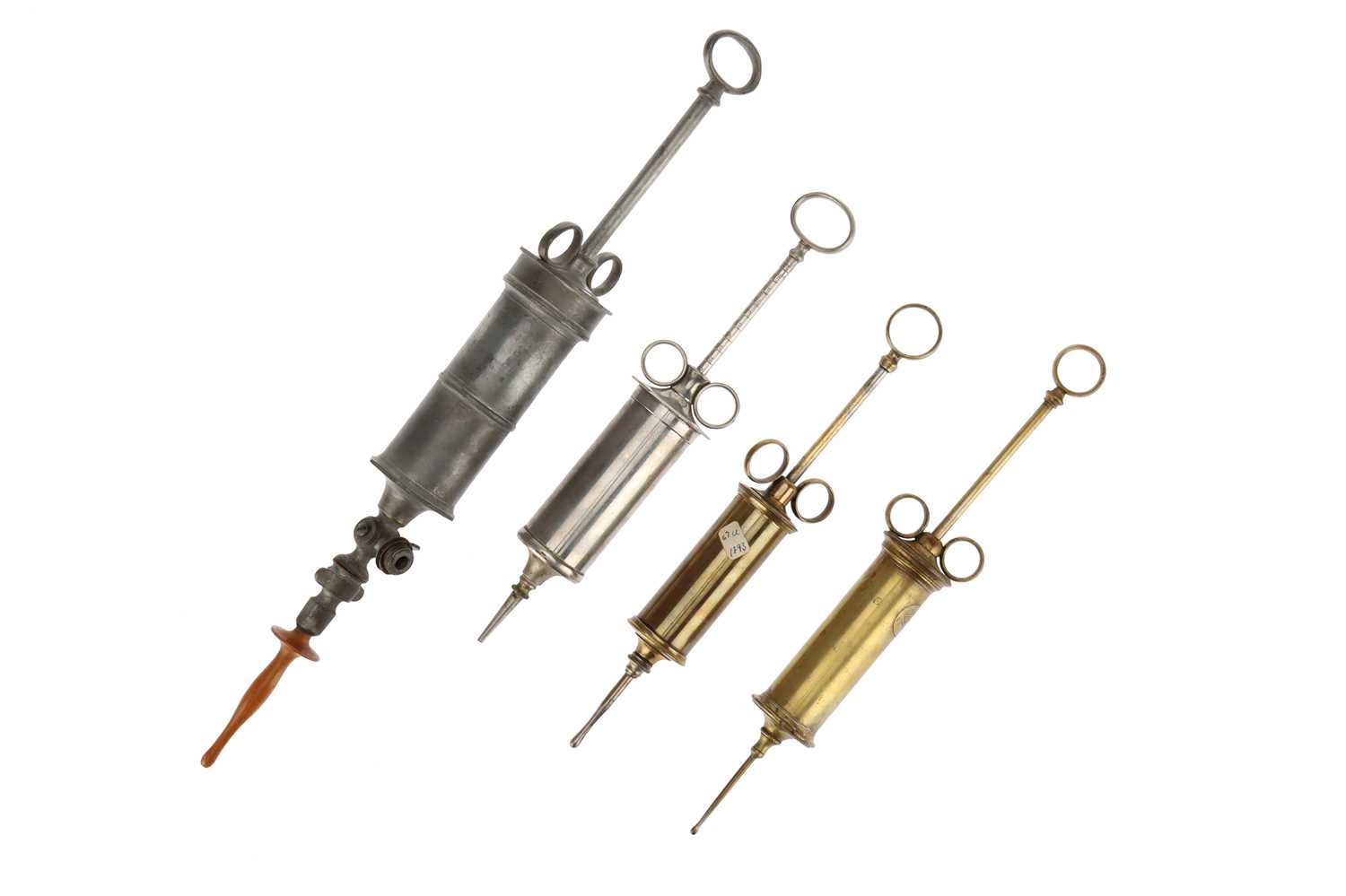 Lot 55 - Four 19th Century Syringes,