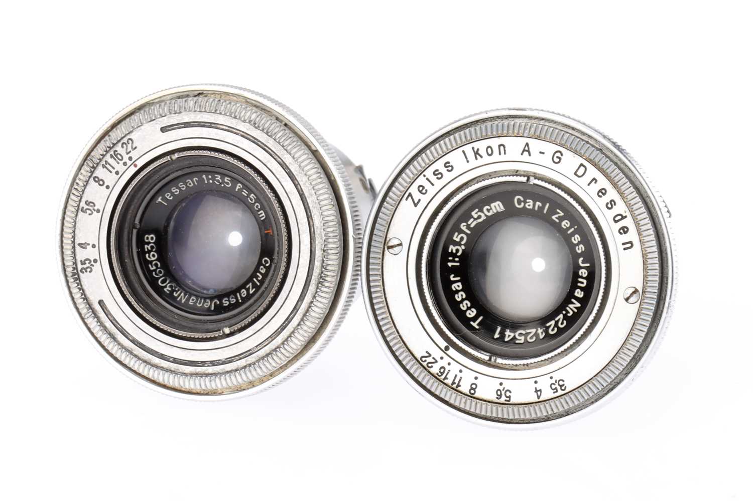 Lot 596 - A Pair of Collapsible Lenses, Contax Mount