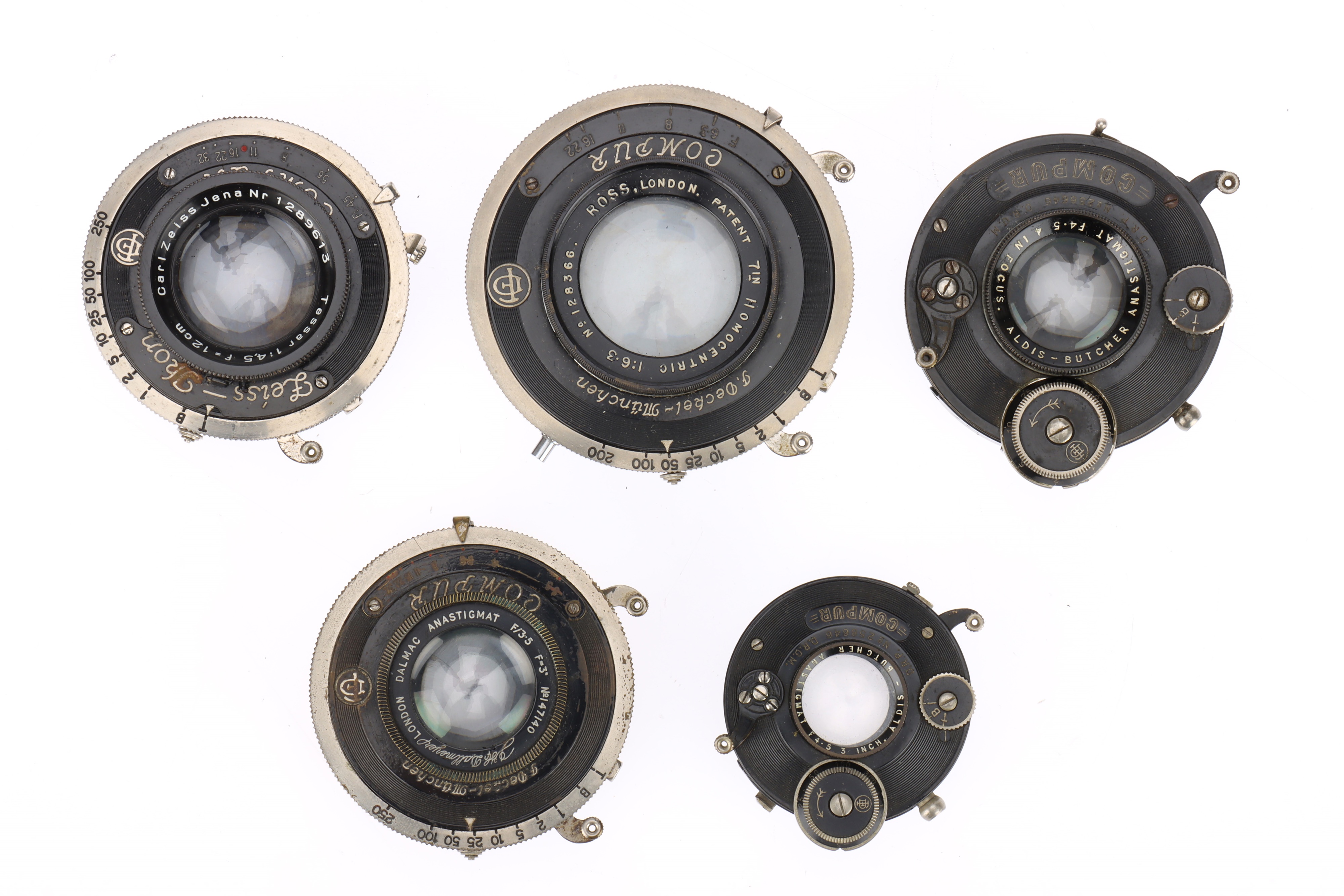 Lot 691 - A Selection of Large Format Lenses and