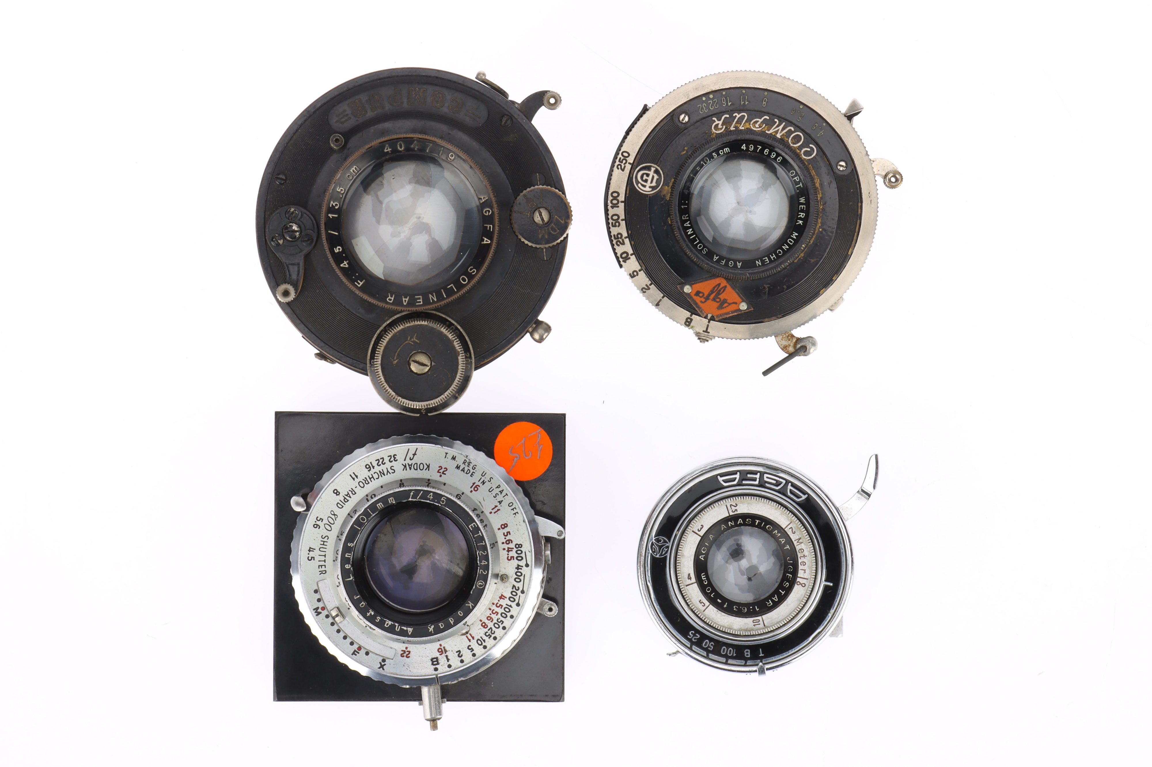 Lot 692 - A Selection of Large Format Lenses and