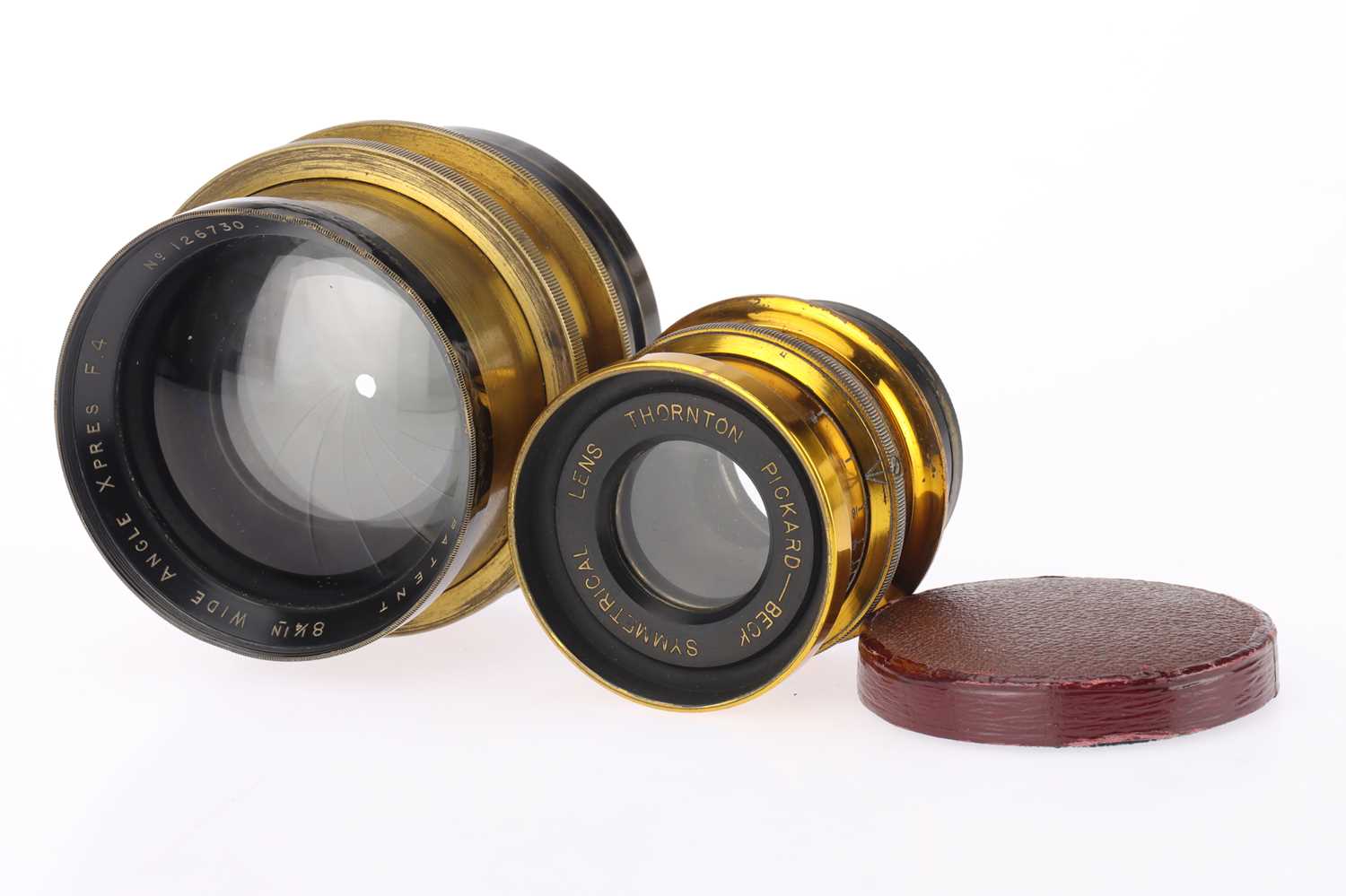 Lot 618 - A Pair of Brass Lenses,