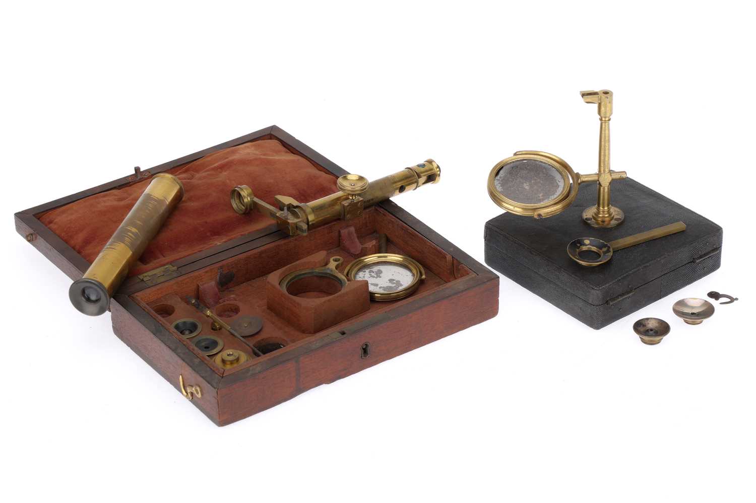 Lot 671 - 2 Early Microscopes,