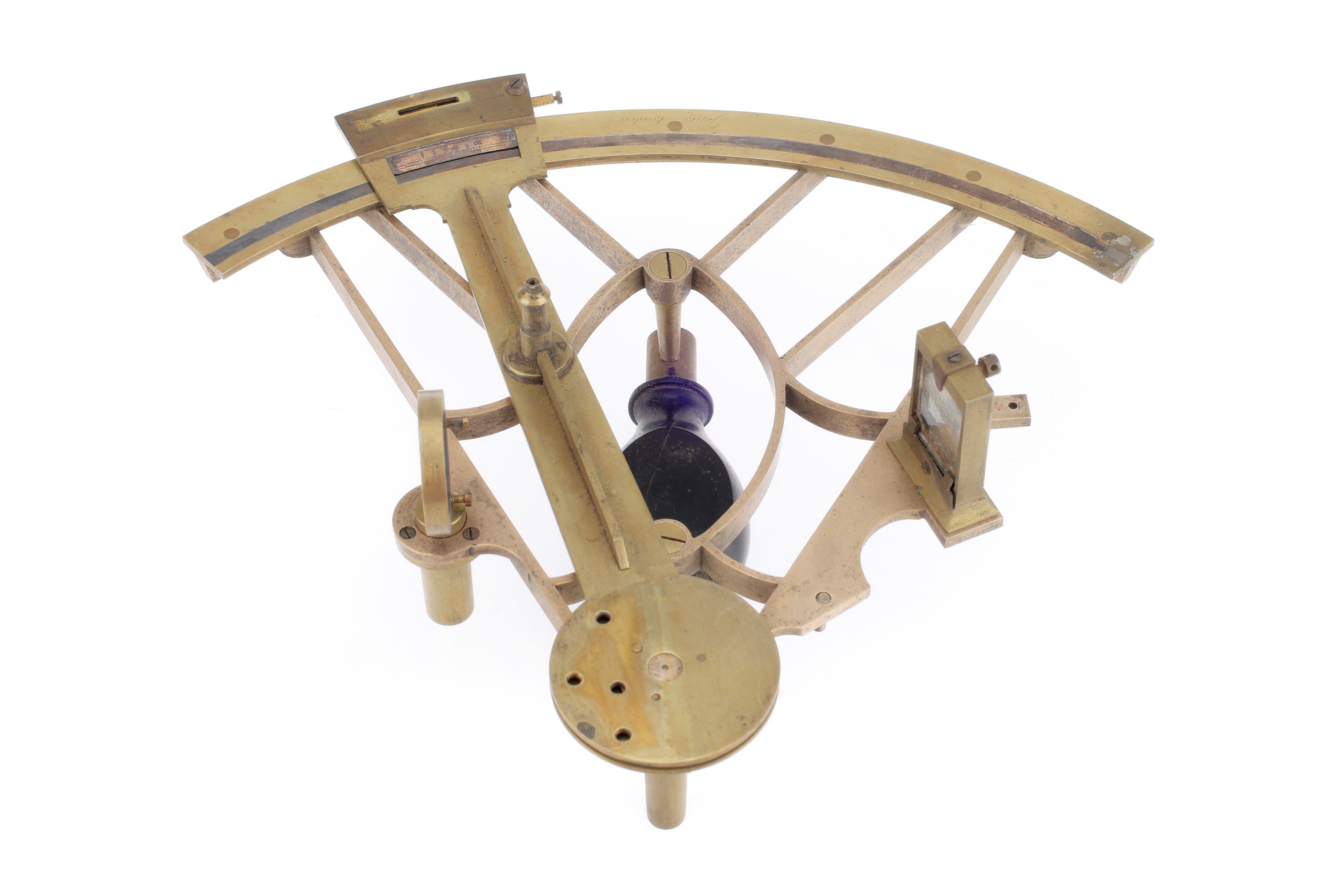 Lot 742 - Brass Sextant Parts,