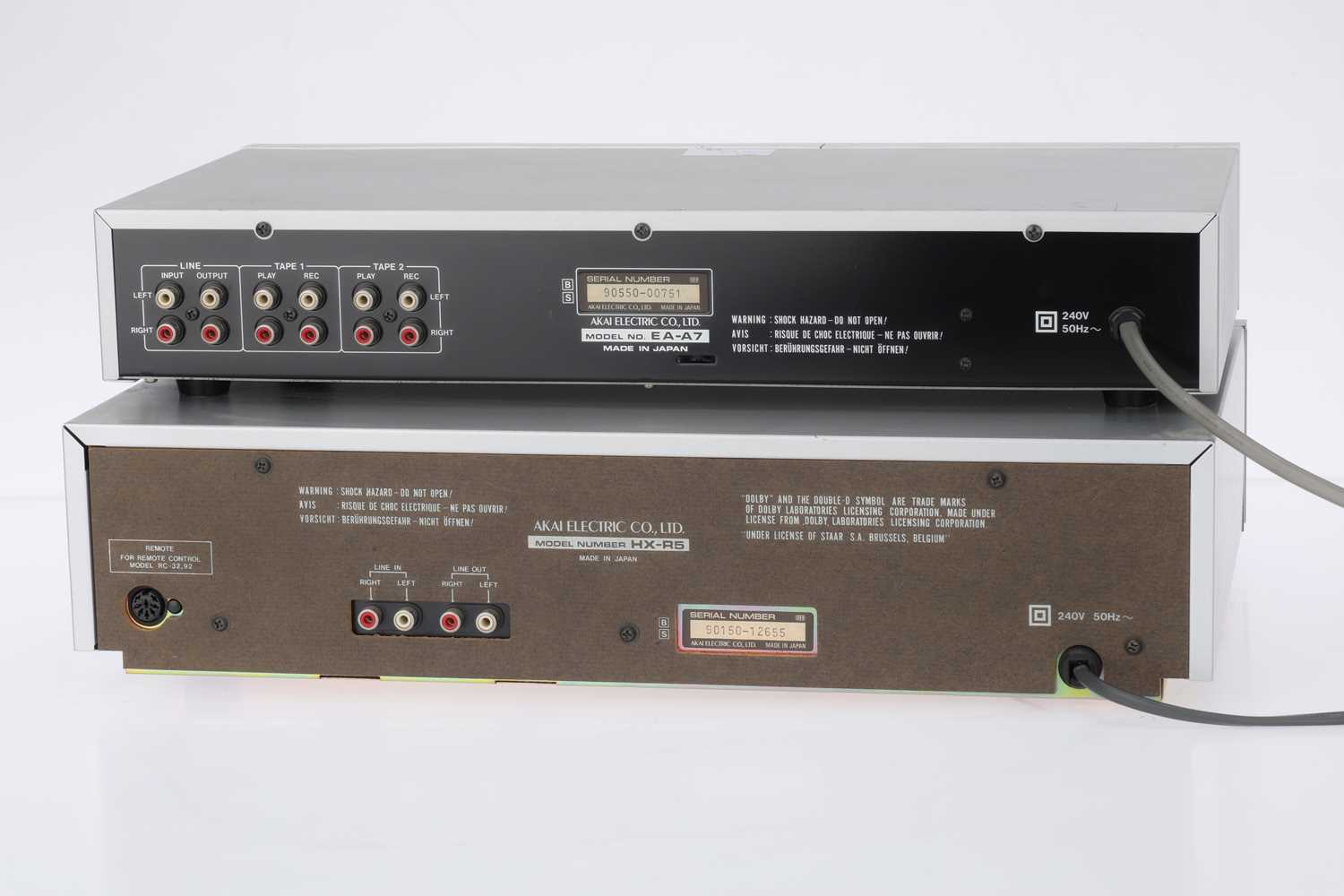 Lot 923 - An Akai Cassette Deck and Graphic Equaliser,
