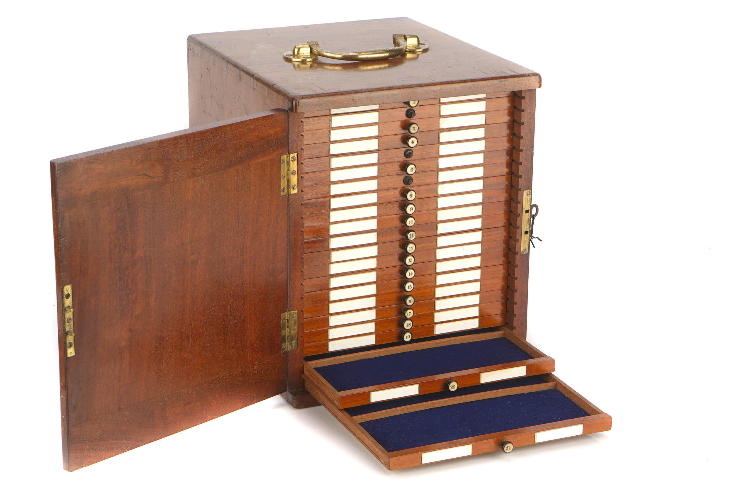 Lot 363 - A Mid-Victorian Microscope Slide Cabinet,