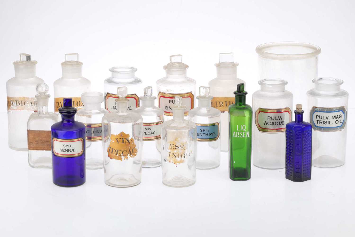 Lot 714 - Collection of Victorian Chemist Bottles,