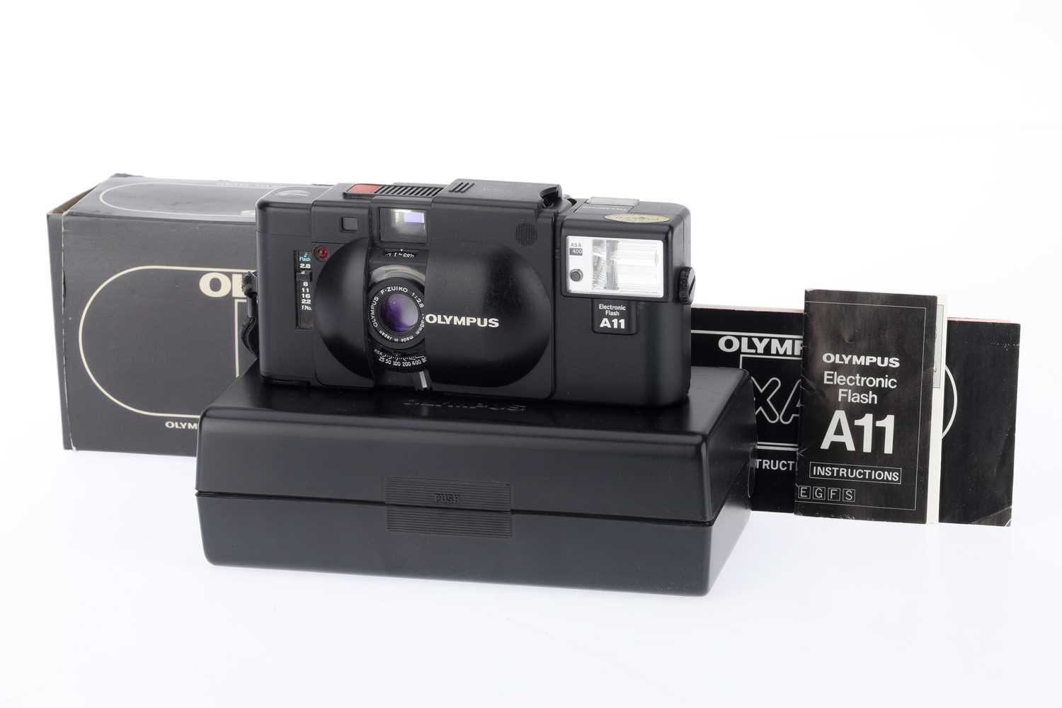 Lot 140 - An Olympus XA 35mm Rangefinder Camera,