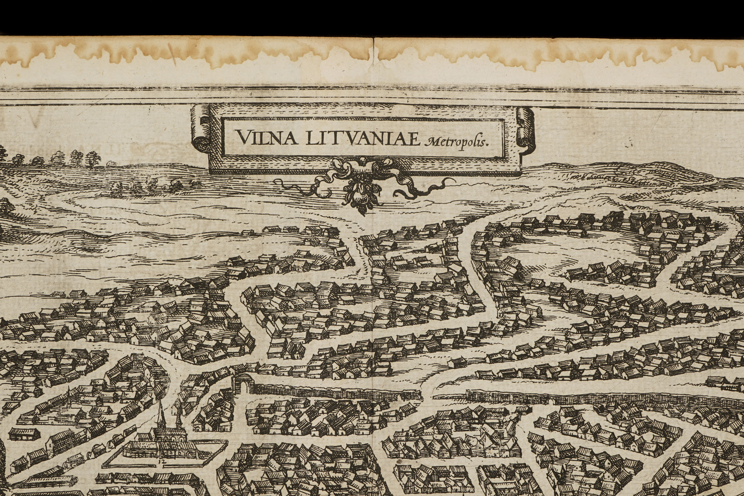 Lot 414 - A 16th Century Map of Vilnius, Lithuania,