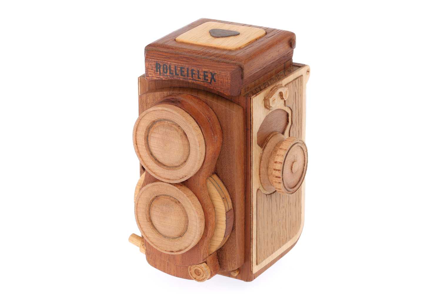 Lot 457 - A Wooden Model of a Rolleiflex Baby 4x4