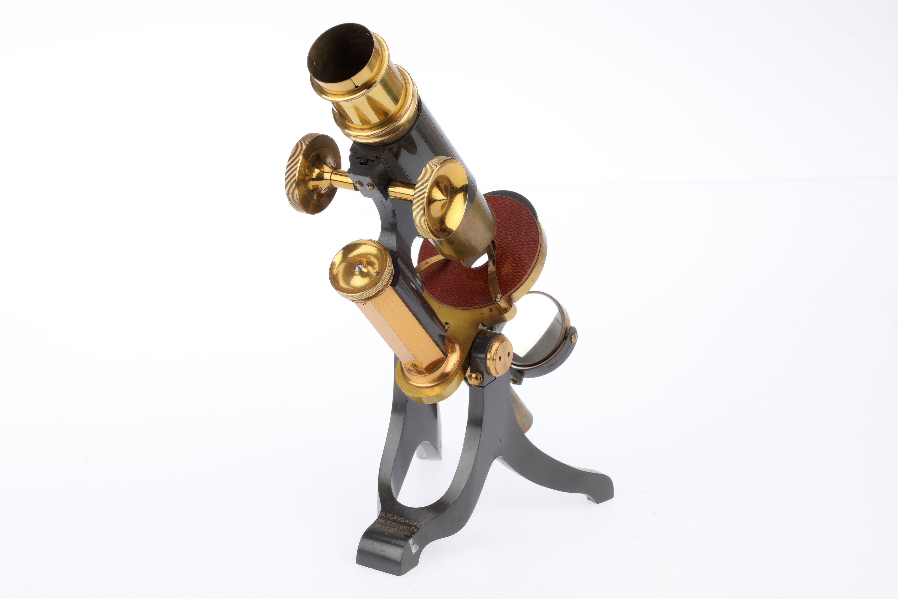 Lot 662 - A Good Victorian Brass Compound Microscope,