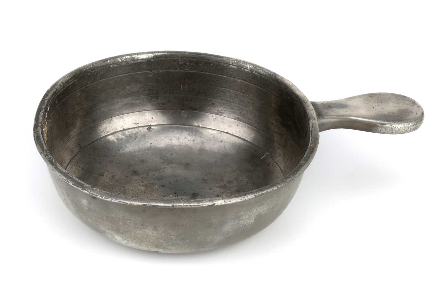 Lot 140 - Large 18th Century Pewter Bleeding Bowl,