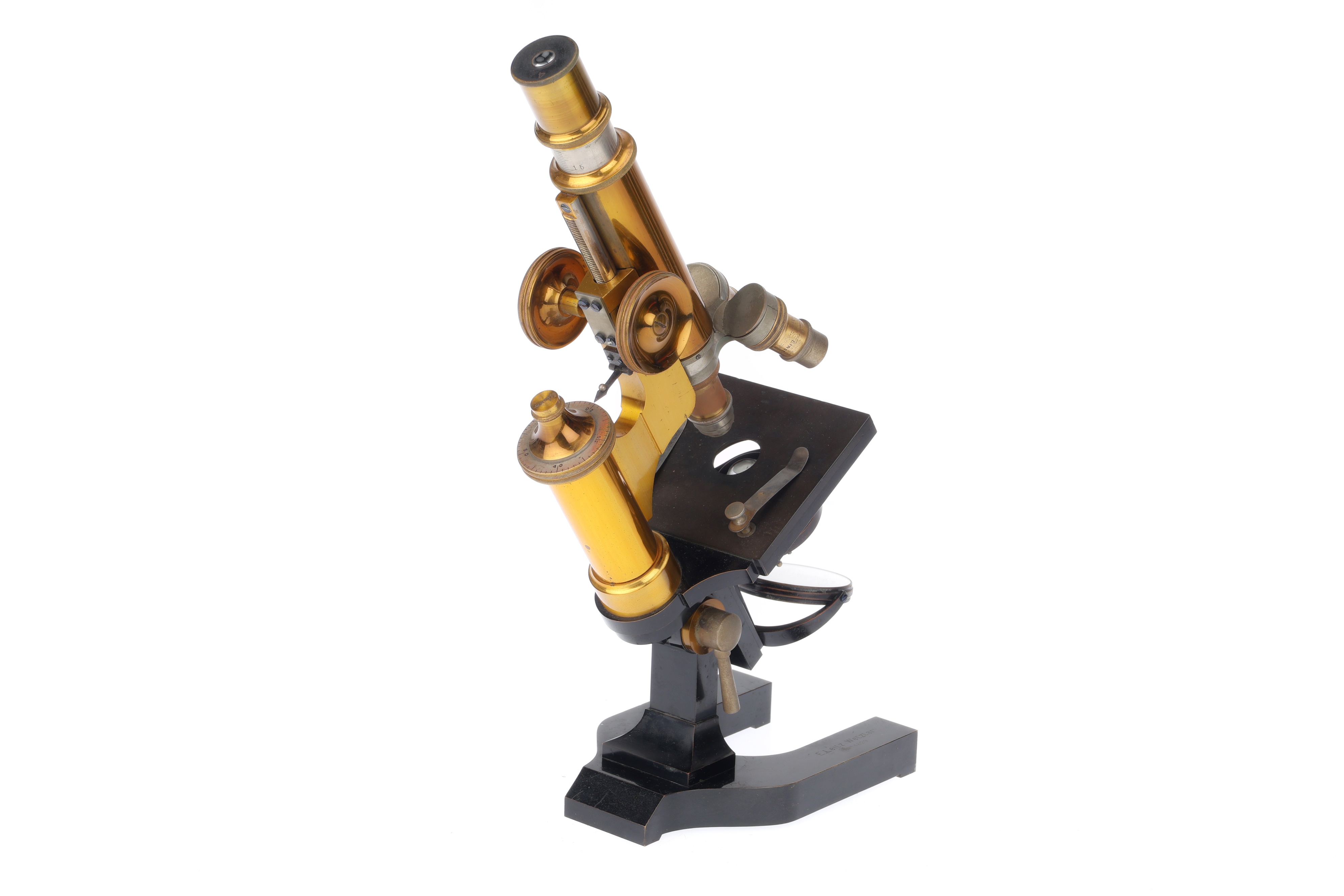 Lot 401 - A Good Compound Microscope By Leitz,
