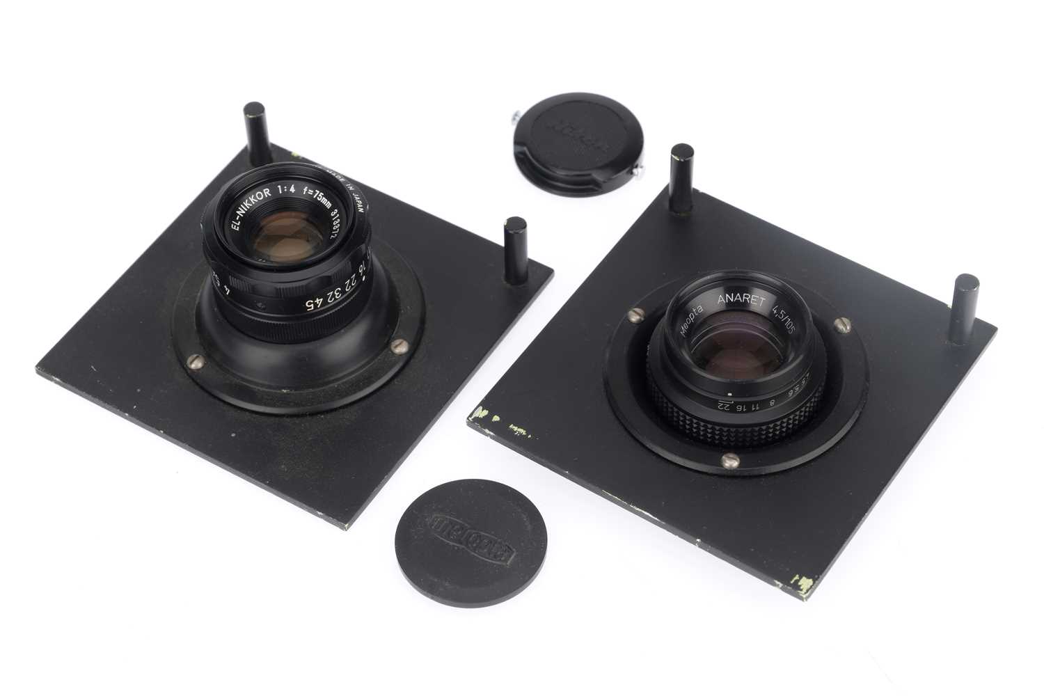 Lot 227 - A Pair of Enlarger Lenses in Lens Boards,