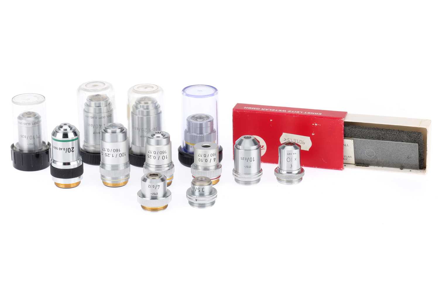 Lot 431 - A Selection of Microscope Objectives,