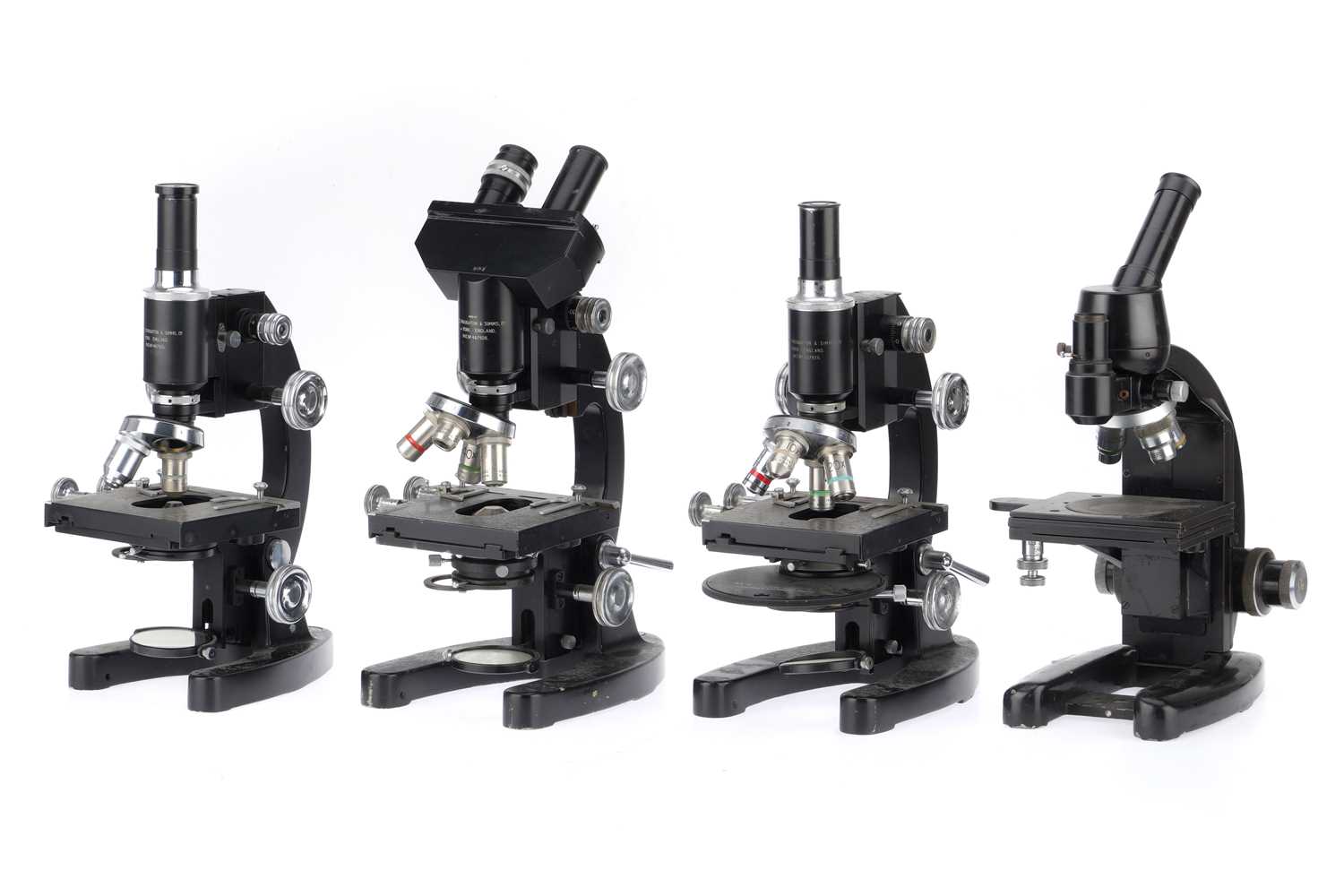 Lot 414 - Classic Microscopy, 4 Microscopes,