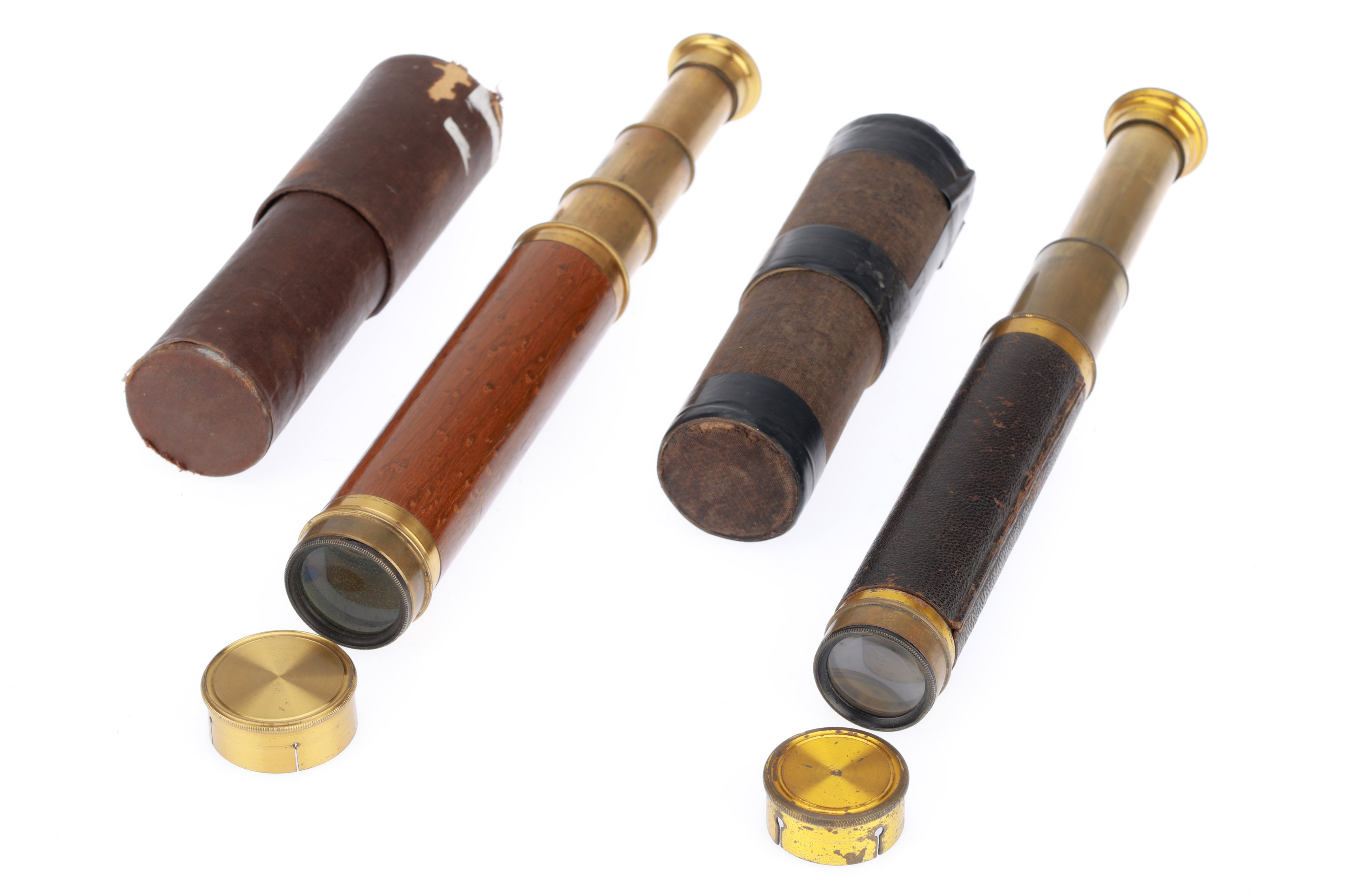 Lot 487 - 2 Small Victorian Telescopes,